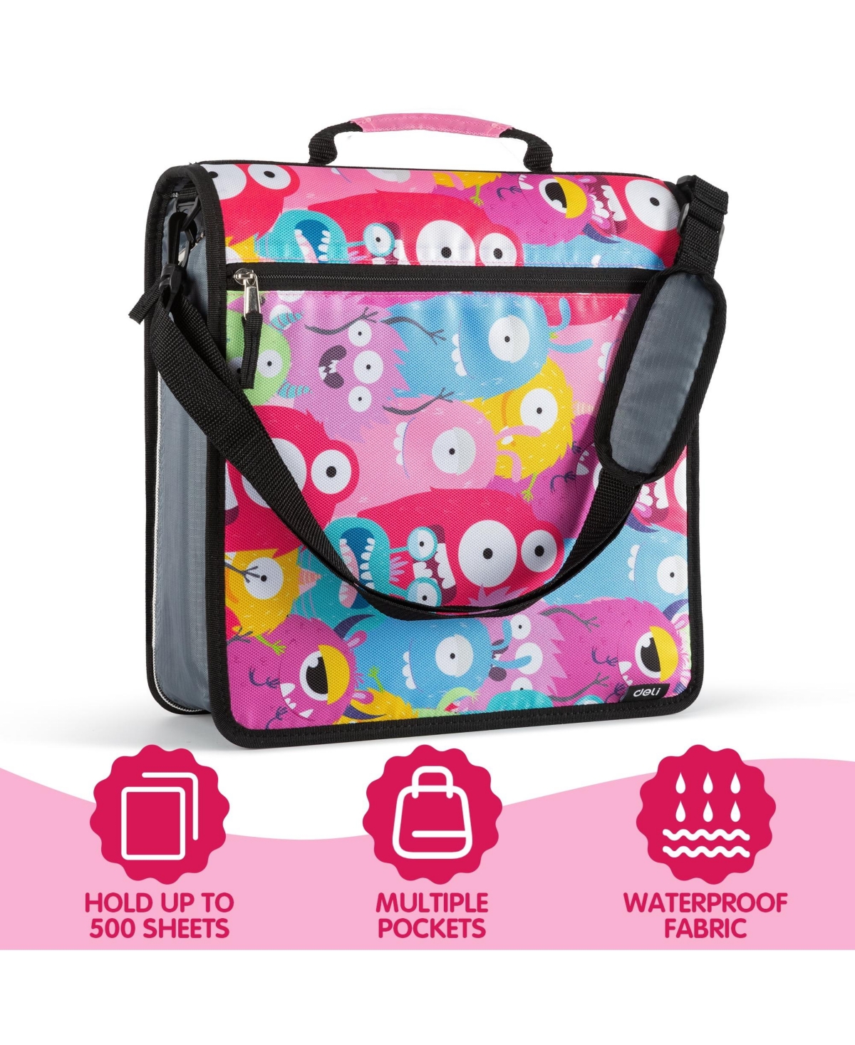 Click here for Deli Zipper Binder 3 inch 3 Ring 700 Sheet Capacit... prices