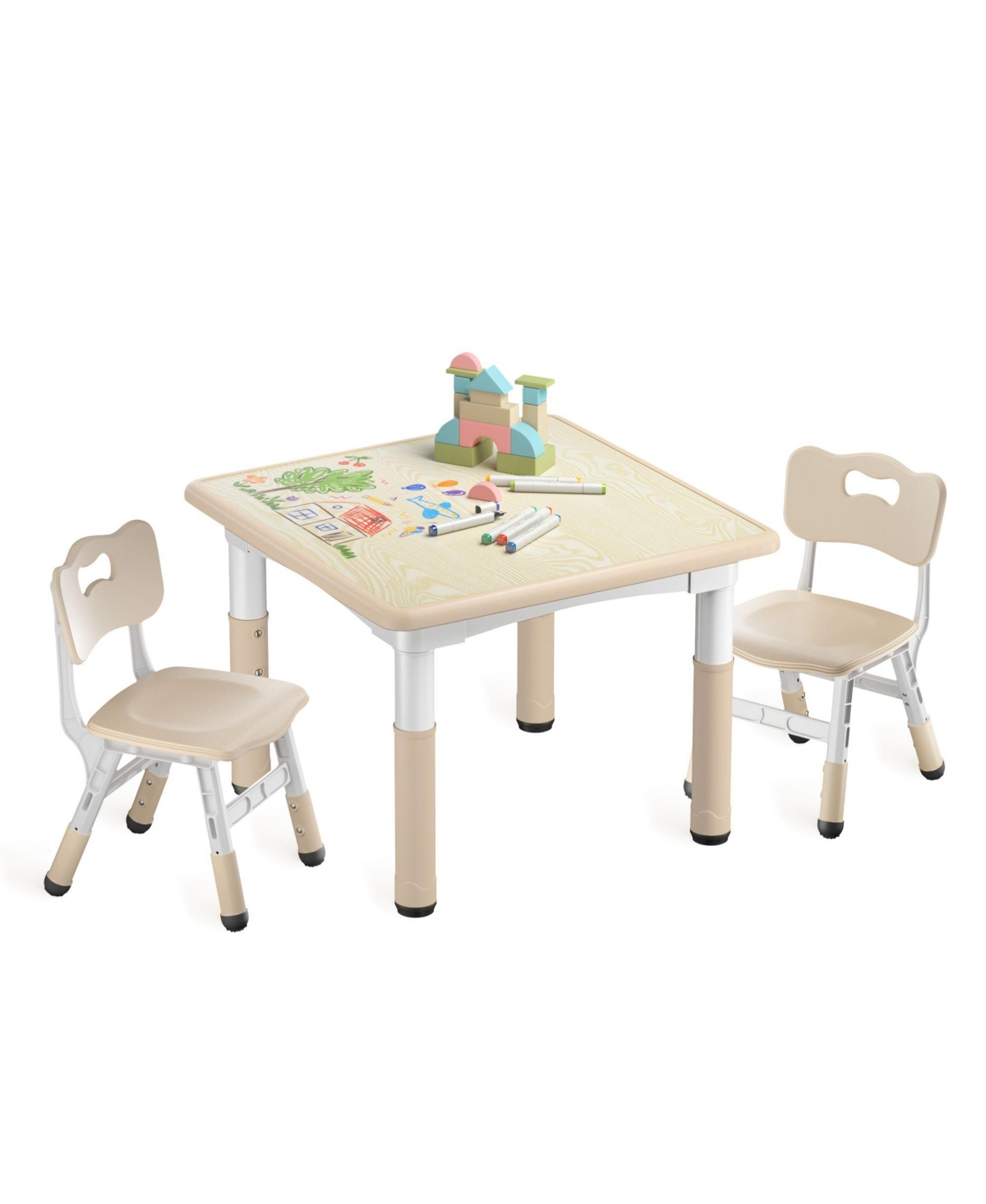 Click here for Kinder King Kids Height-Adjustable Table and 2 Cha... prices