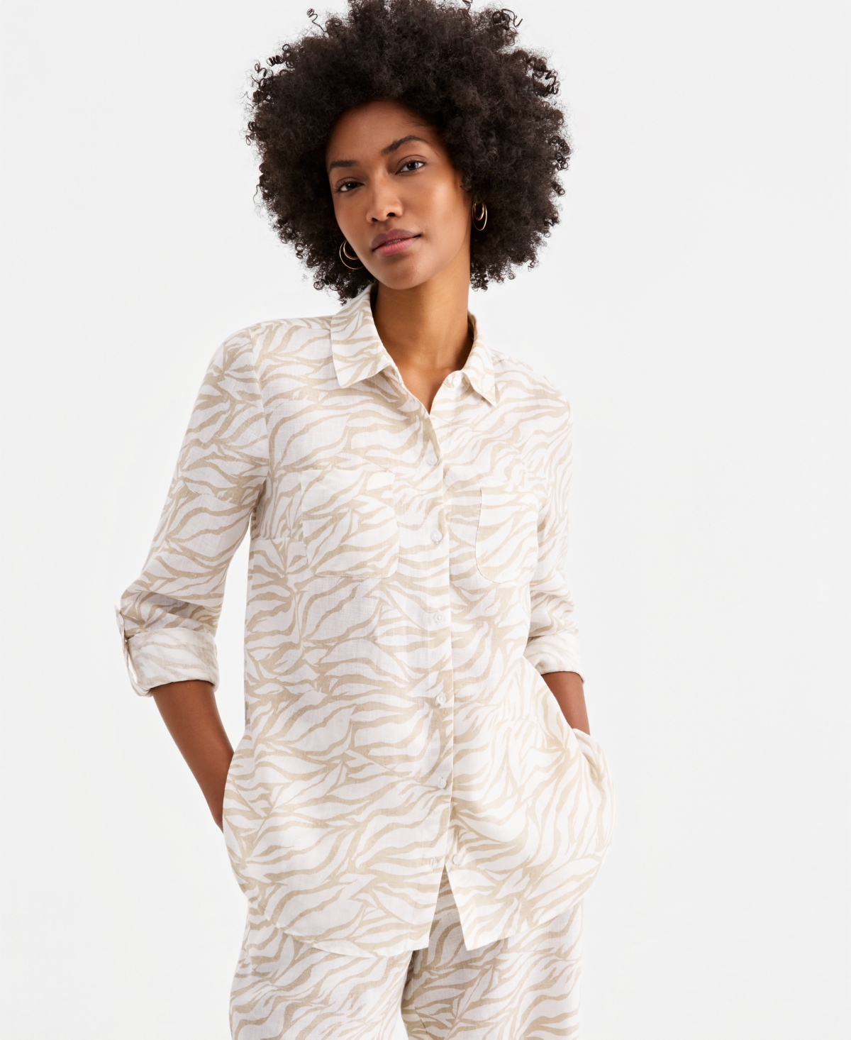 Click here for Charter Club Womens 100 Linen Shirt  Created for M... prices