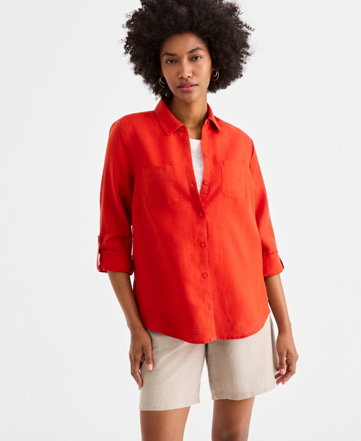 Click here for Charter Club Womens 100 Linen Shirt  Created for M... prices