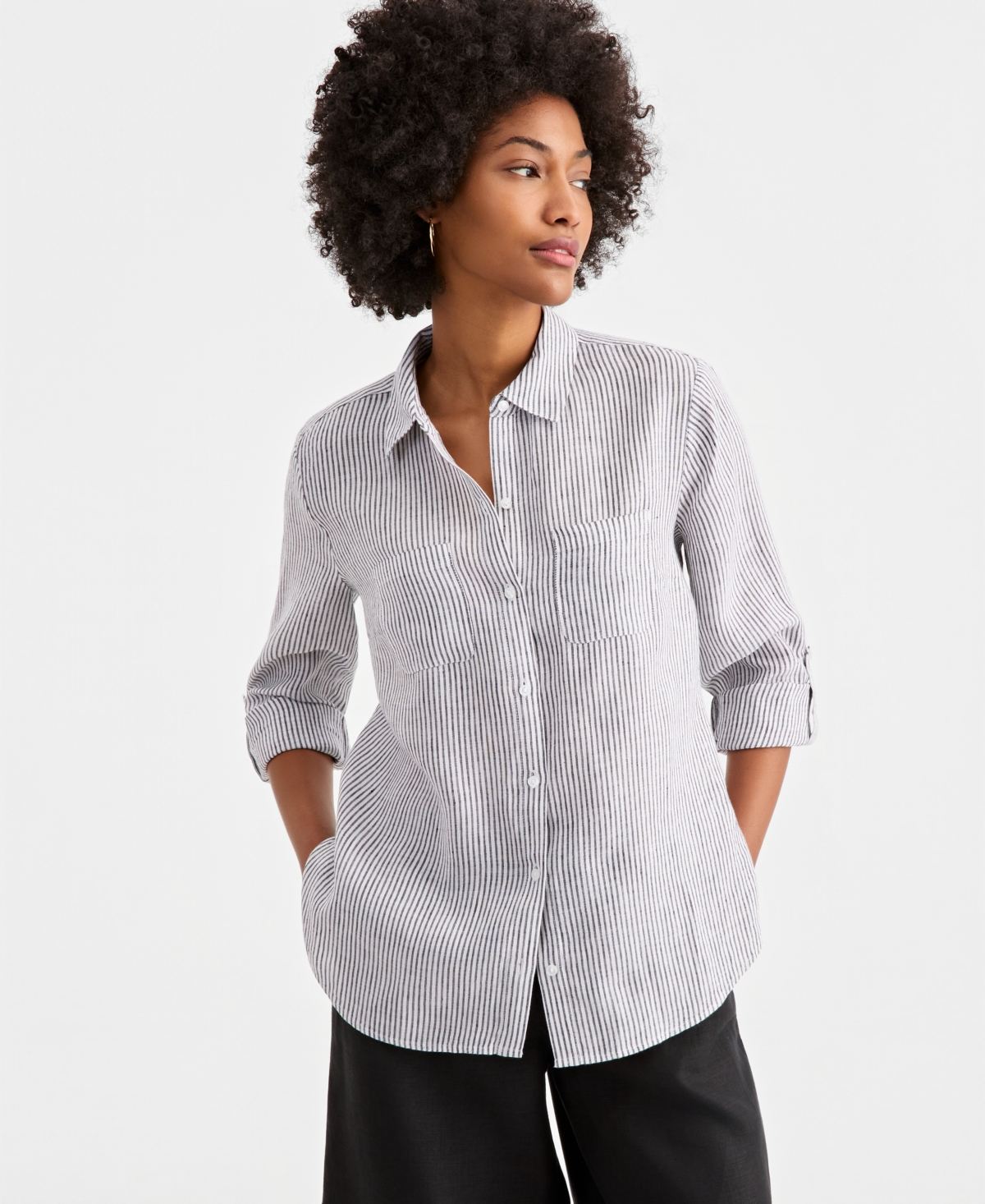 Click here for Charter Club Womens 100 Linen Shirt  Created for M... prices