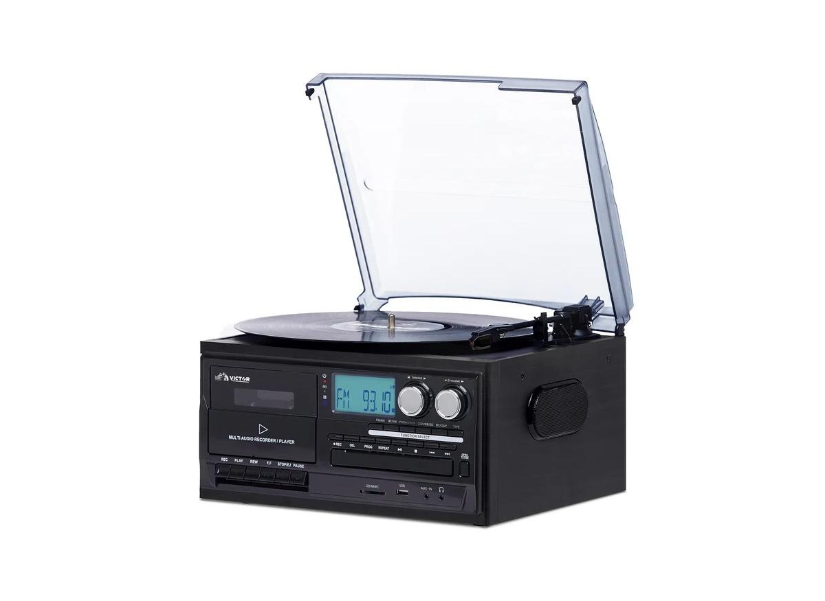 Click here for Victor Cosmopolitan 8-in-1 Bluetooth Turntable Mus... prices