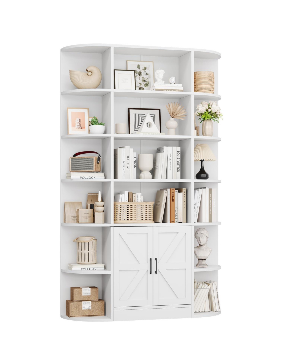 Click here for gaomon 75 Tall 6-Tier Wide Modern Wooden Bookcase... prices