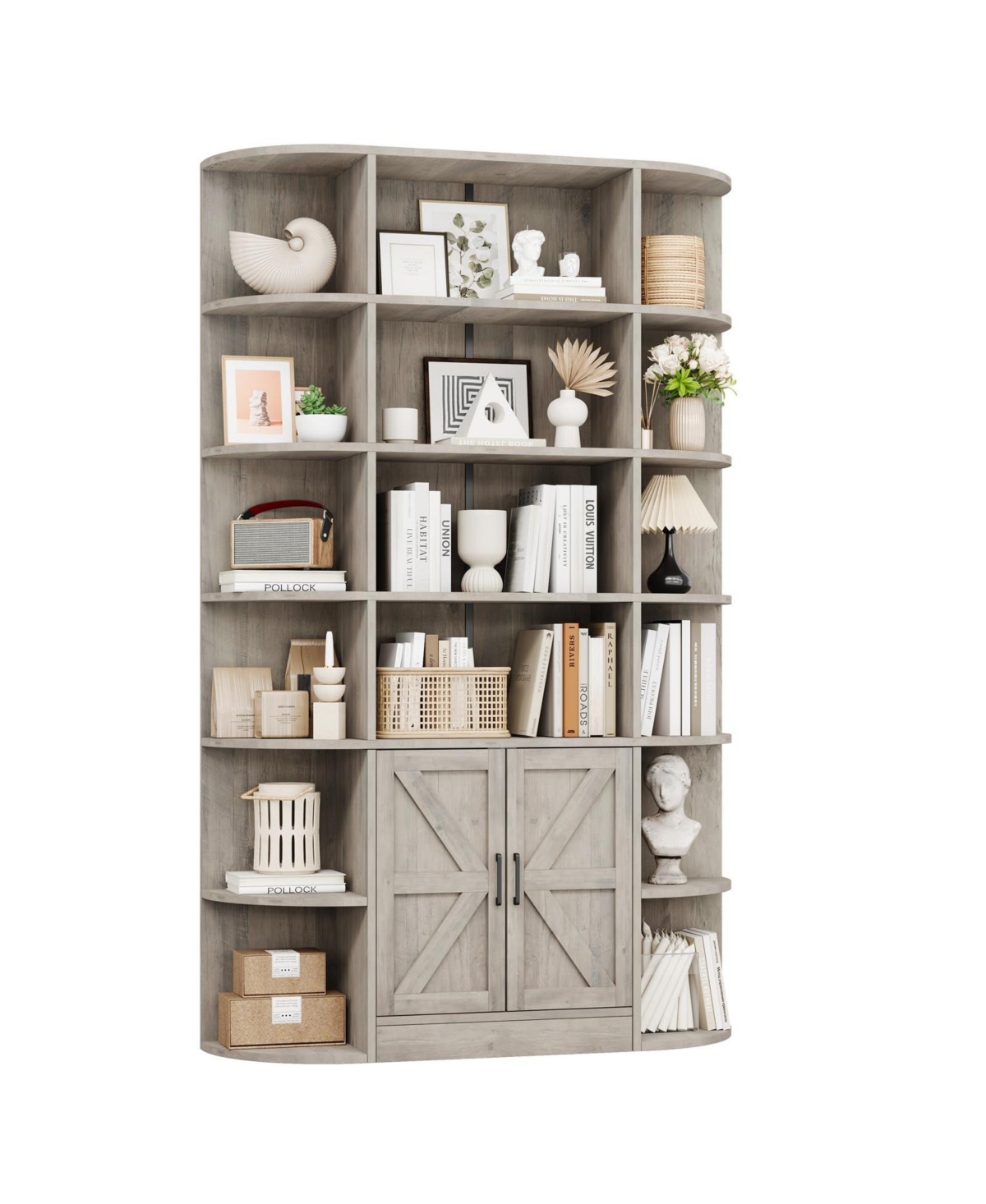 Click here for gaomon 75 Tall 6-Tier Wide Modern Wooden Bookcase... prices