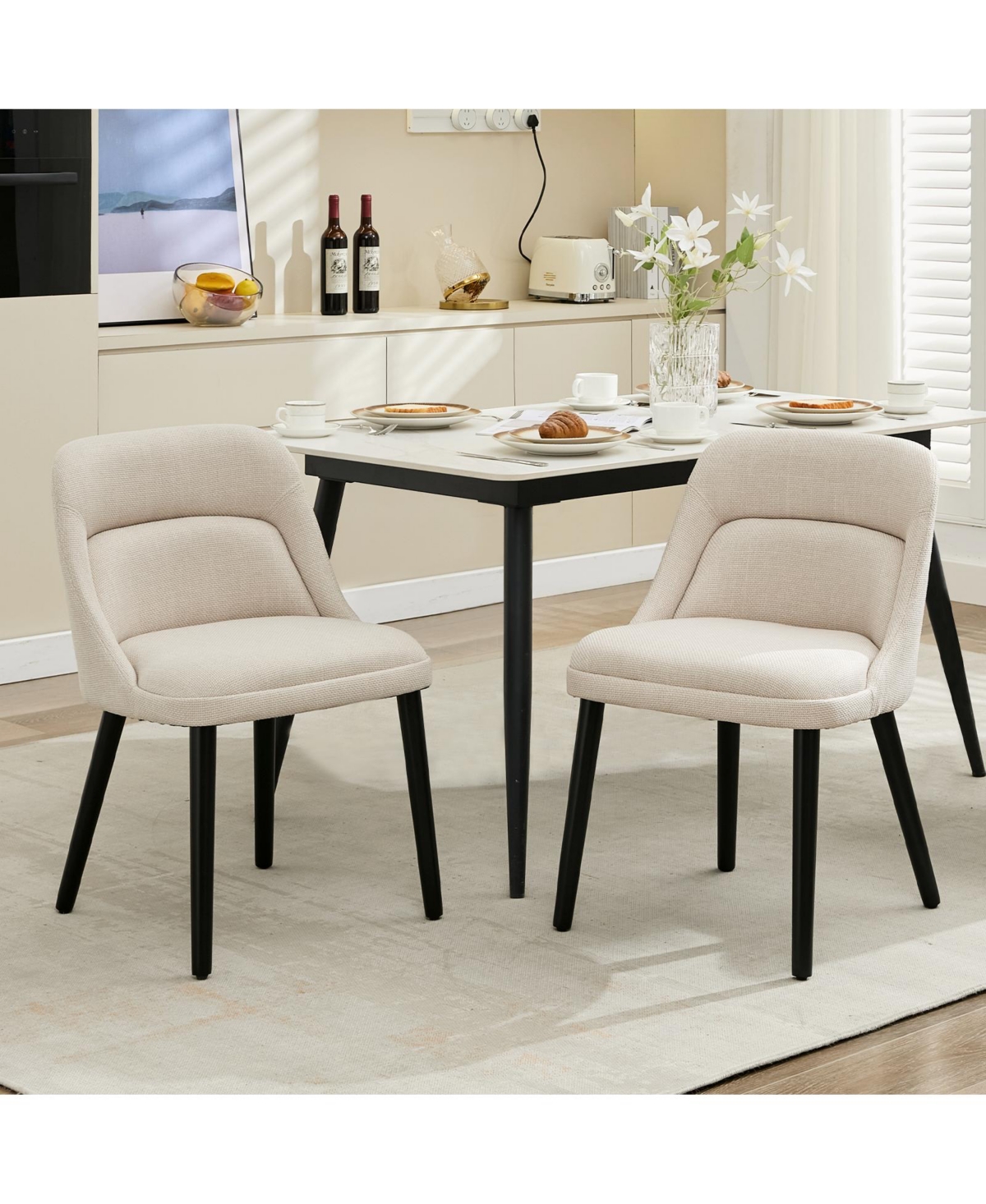 Click here for gaomon Dining Chair Set of 2 Modern Upholstered Li... prices