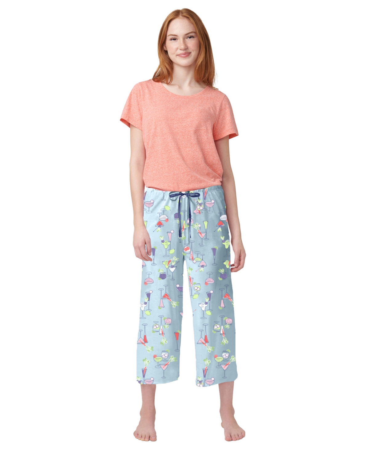 Click here for Hue Womens Printed Capri Mid-Rise Pants - Veggie T... prices