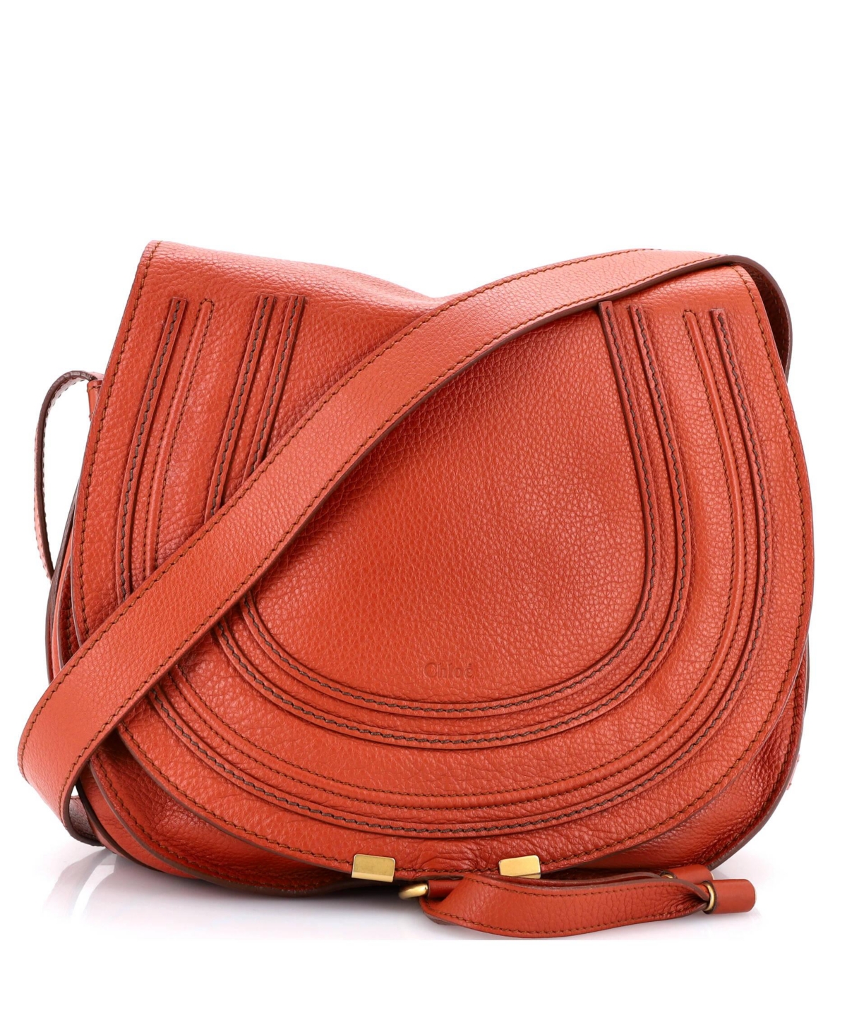 Click here for Pre-Owned Chloe Medium Marcie Saddle Bag Leather -... prices