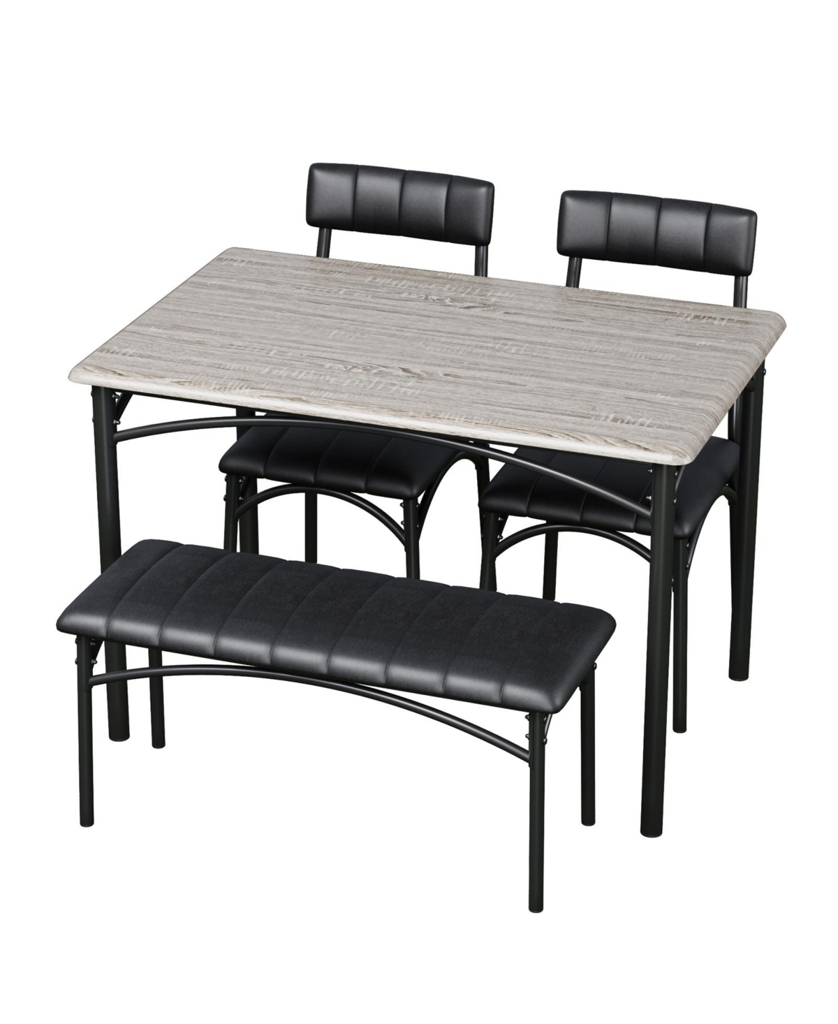 Click here for gaomon 4-Person Dining Set with Upholstered Bench... prices