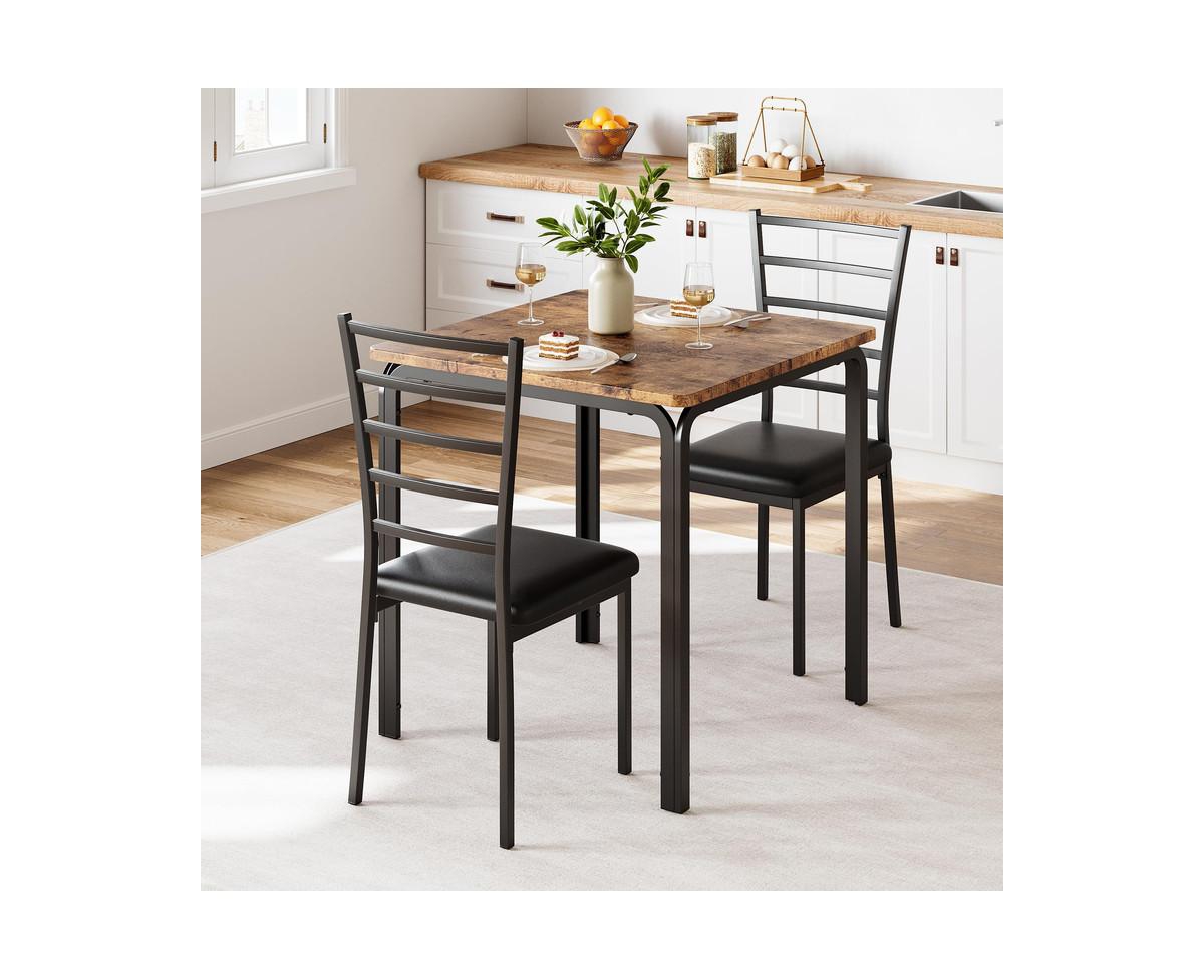 Click here for gaomon 3-Piece 2-Person Square Dining Set with Uph... prices
