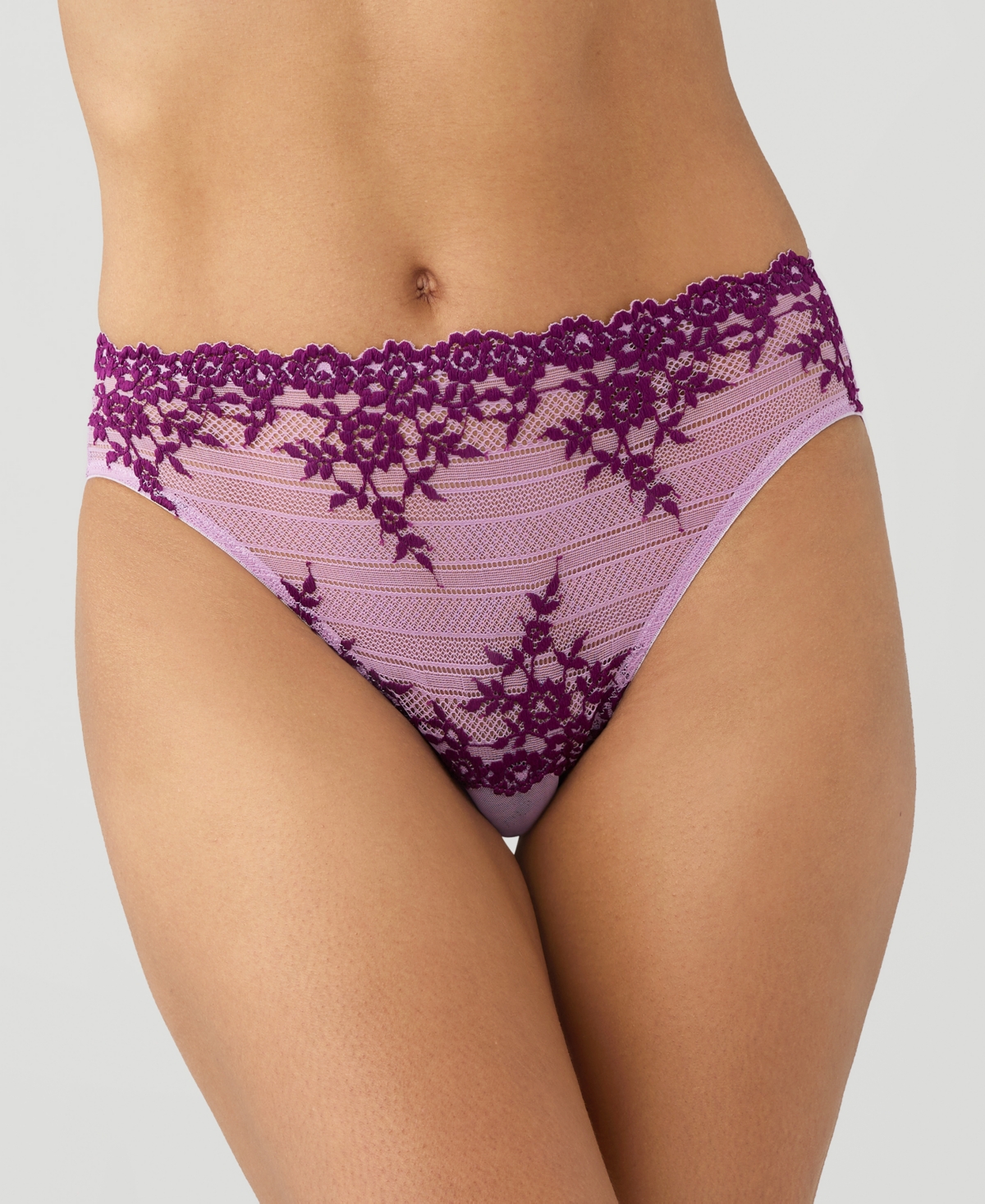 Click here for Wacoal Womens Embrace Lace Hi Cut Embroidered Brie... prices