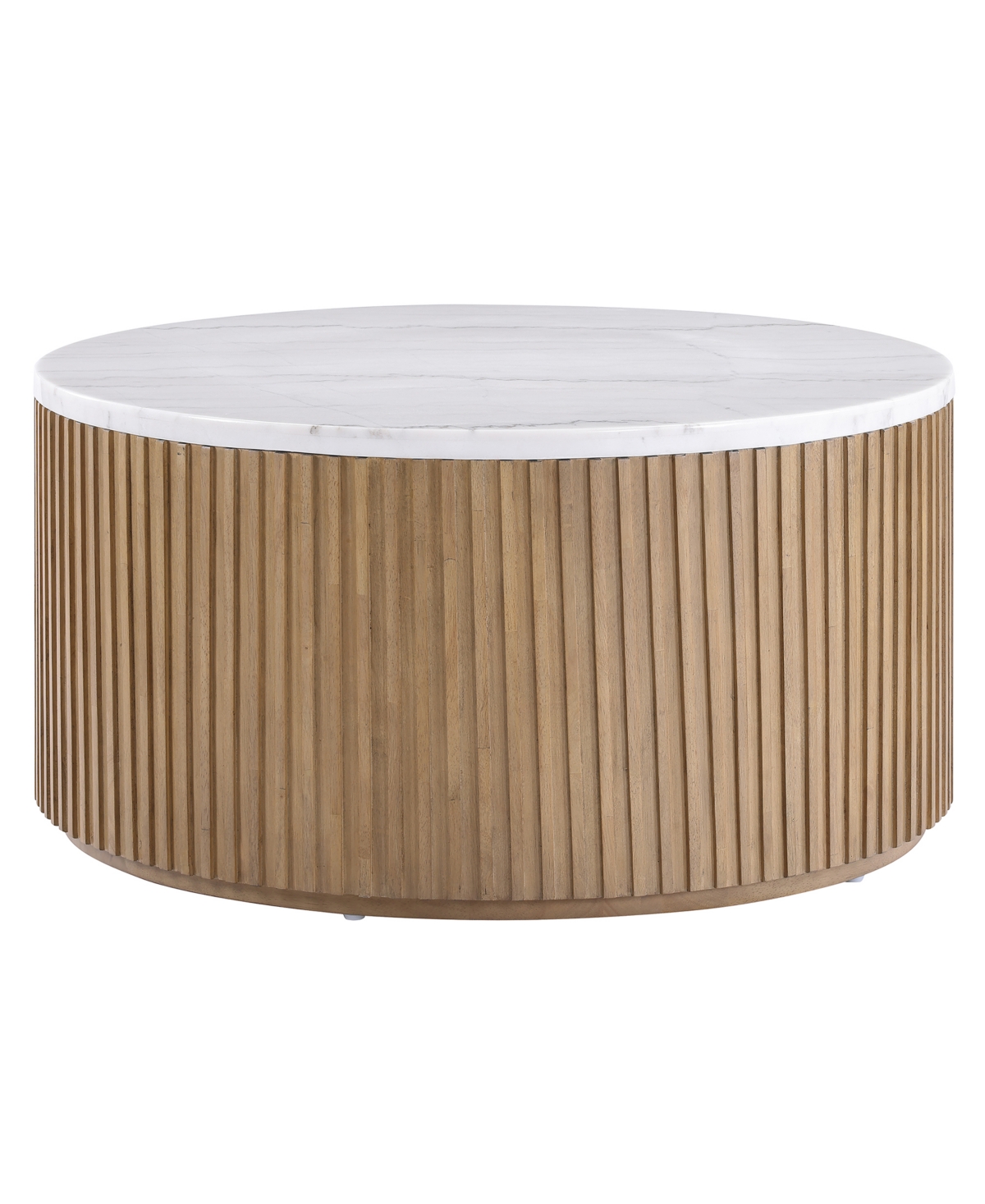 Click here for Colby 36 Marble Round Top Coffee Table - Brown prices