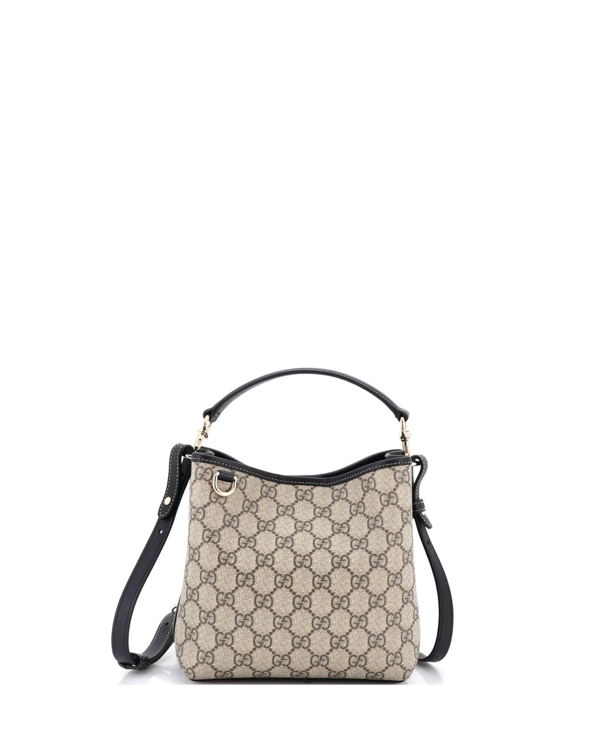 Click here for Pre-Owned Gucci Small Gg Emblem Bucket Bag Gg Coat... prices