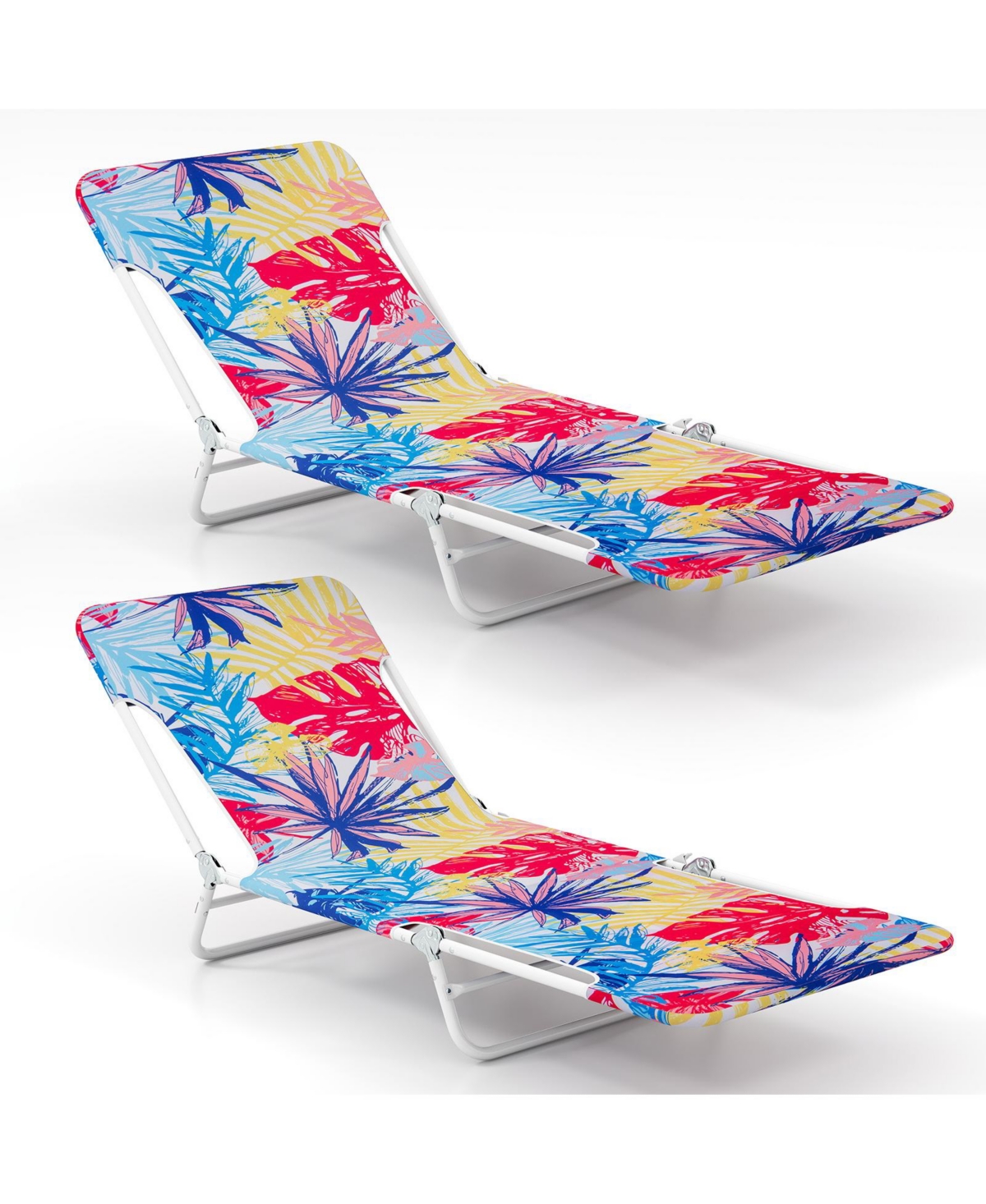Click here for Slickblue 2 Pieces 5-position Lay Flat Beach Recli... prices