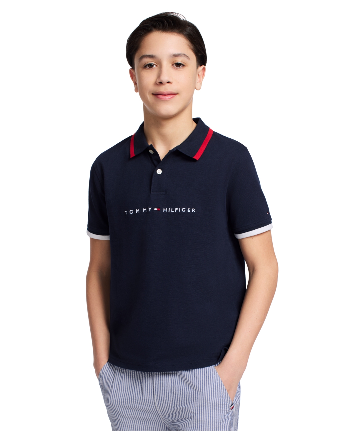 Click here for Tommy Hilfiger Big Boys Tomas Short Sleeves Polo S... prices