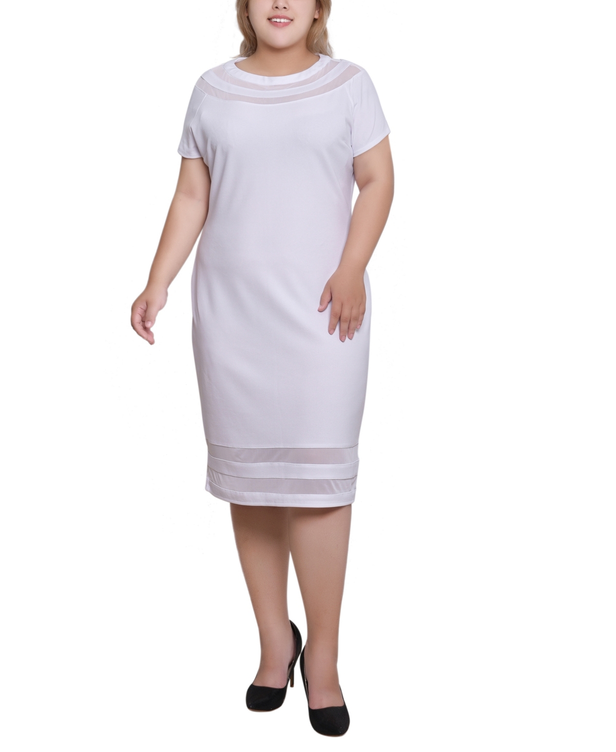 Click here for Ny Collection Plus Size Short-sleeve Dress with Me... prices