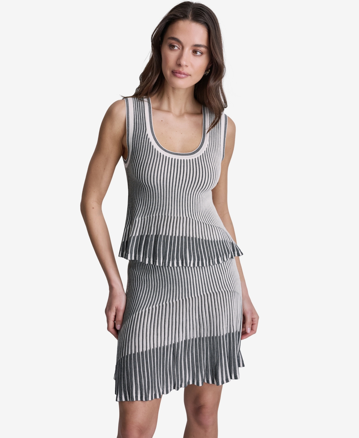 Click here for Bcbg Womens Striped Sleeveless Viscose Tank Top -... prices