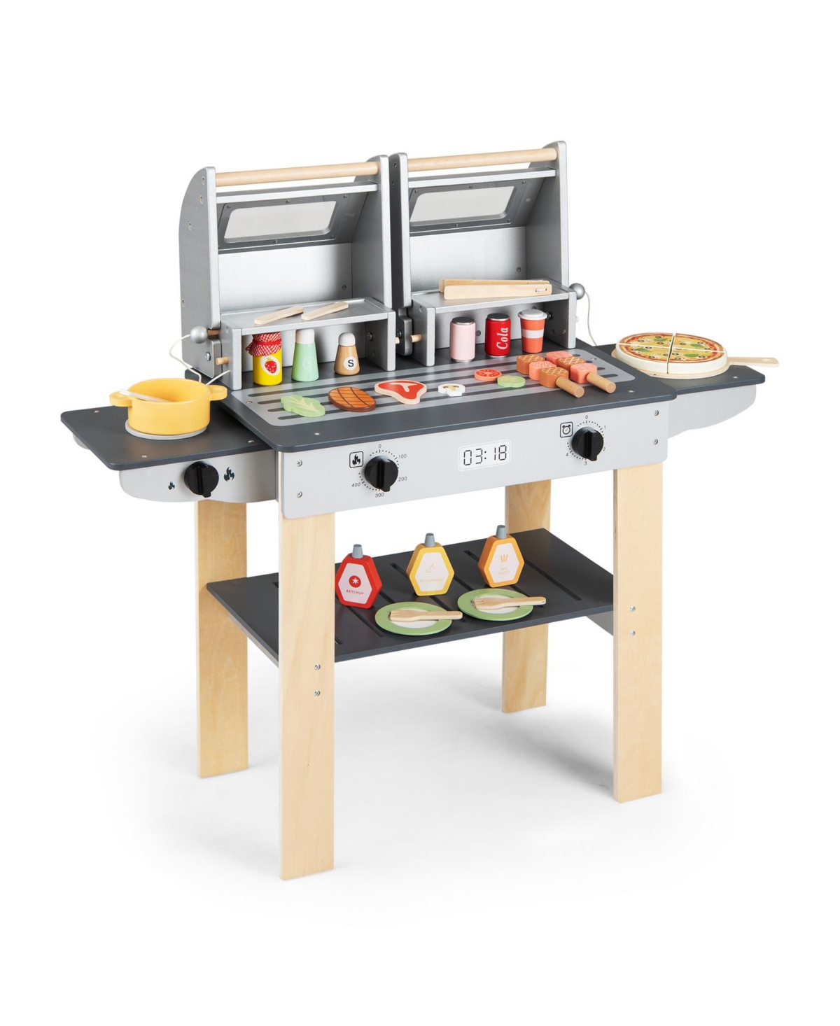 Click here for Slickblue Wooden Kids Grill Playset Bbq Toy with F... prices