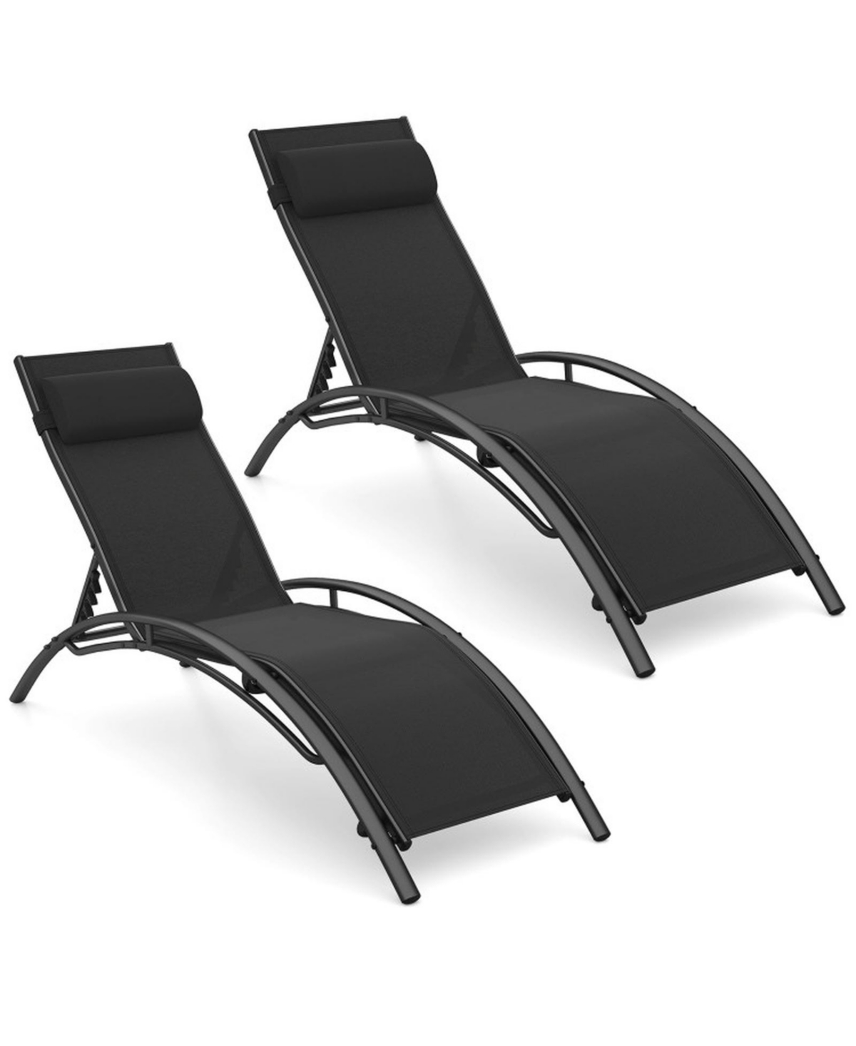 Click here for Gouun Outdoor Chaise Lounge Set of 2 with 5-Positi... prices