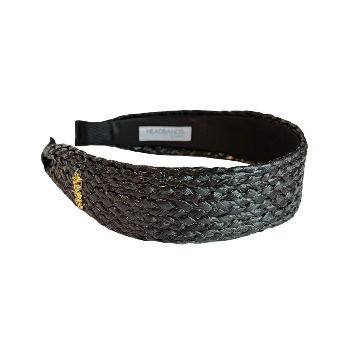 Click here for Headbands of Hope Womens Wide Woven Headband - Bla... prices