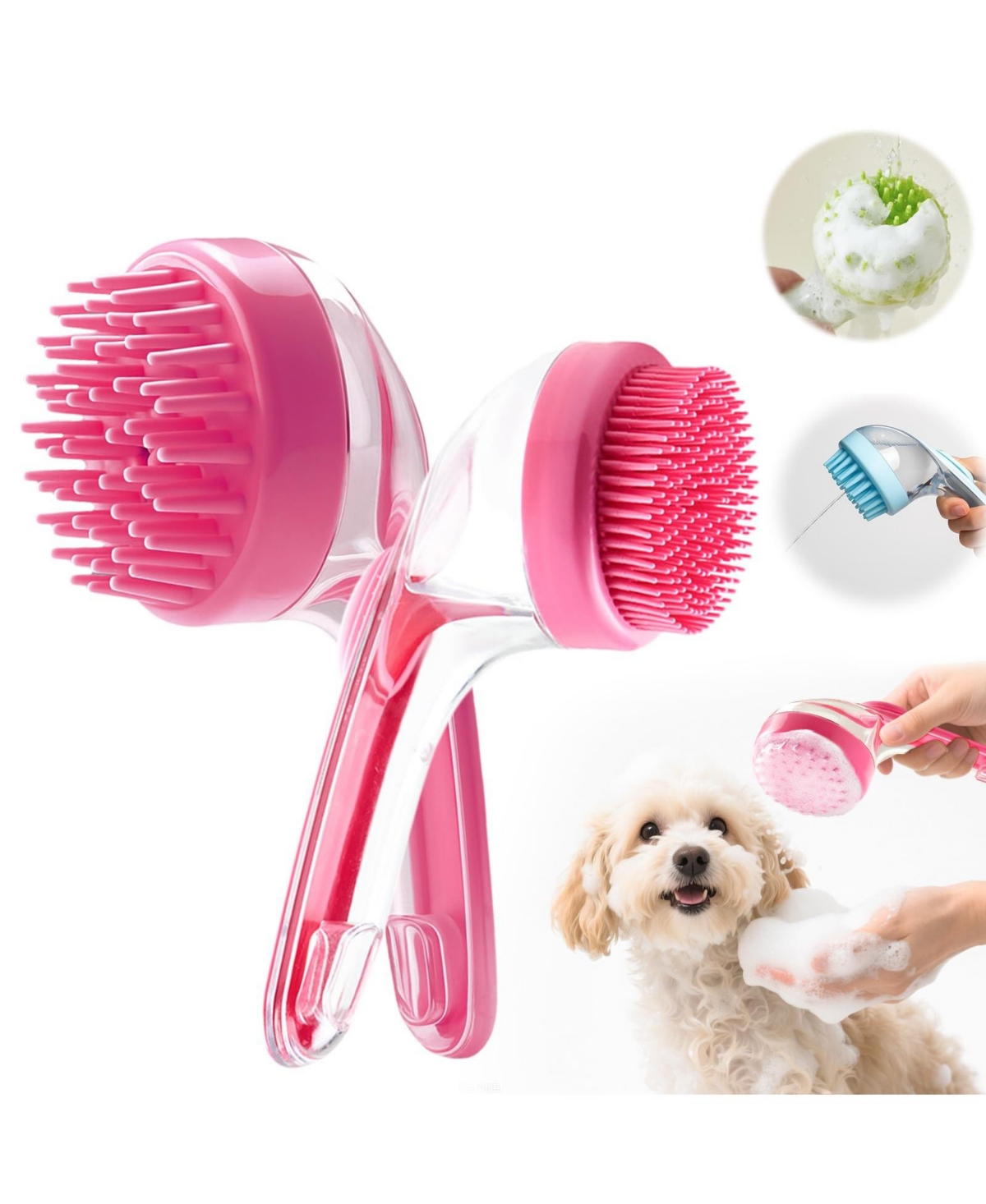 Click here for Aronkl 2pcs Pet Bath Brush With Shampoo Dispenser... prices