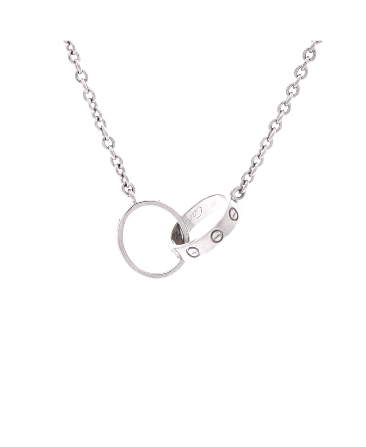 Click here for Pre-Owned Cartier Love Interlocking Necklace - 18k... prices