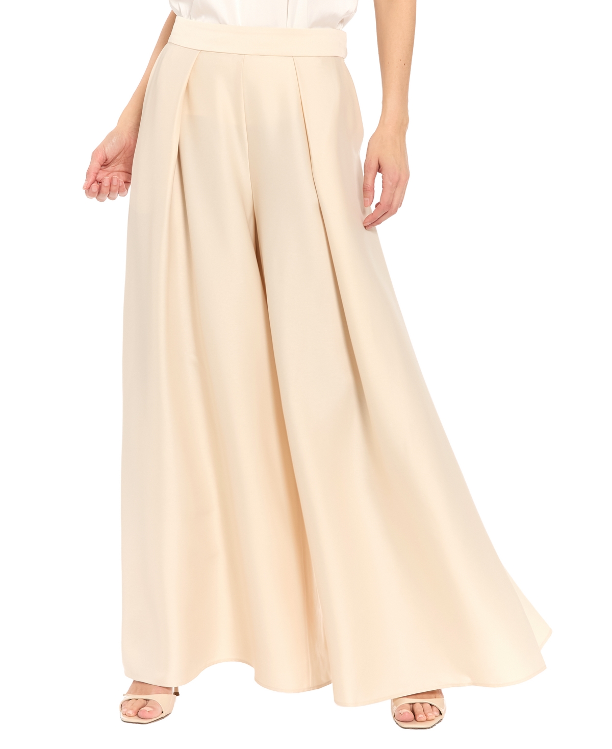 Click here for Muse Womens Satin High Rise Pleated Wide-Leg Pants... prices