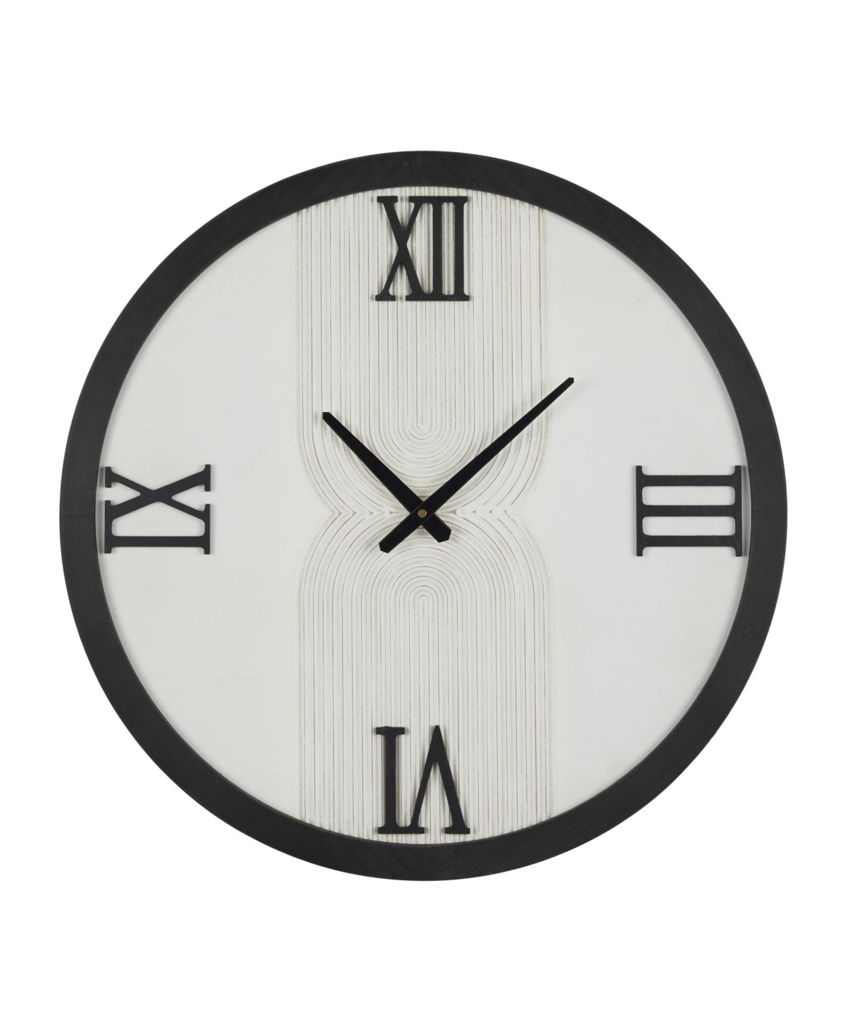 Click here for Rosemary Lane 24 Art Deco Line Art Wall Clock - Wh... prices