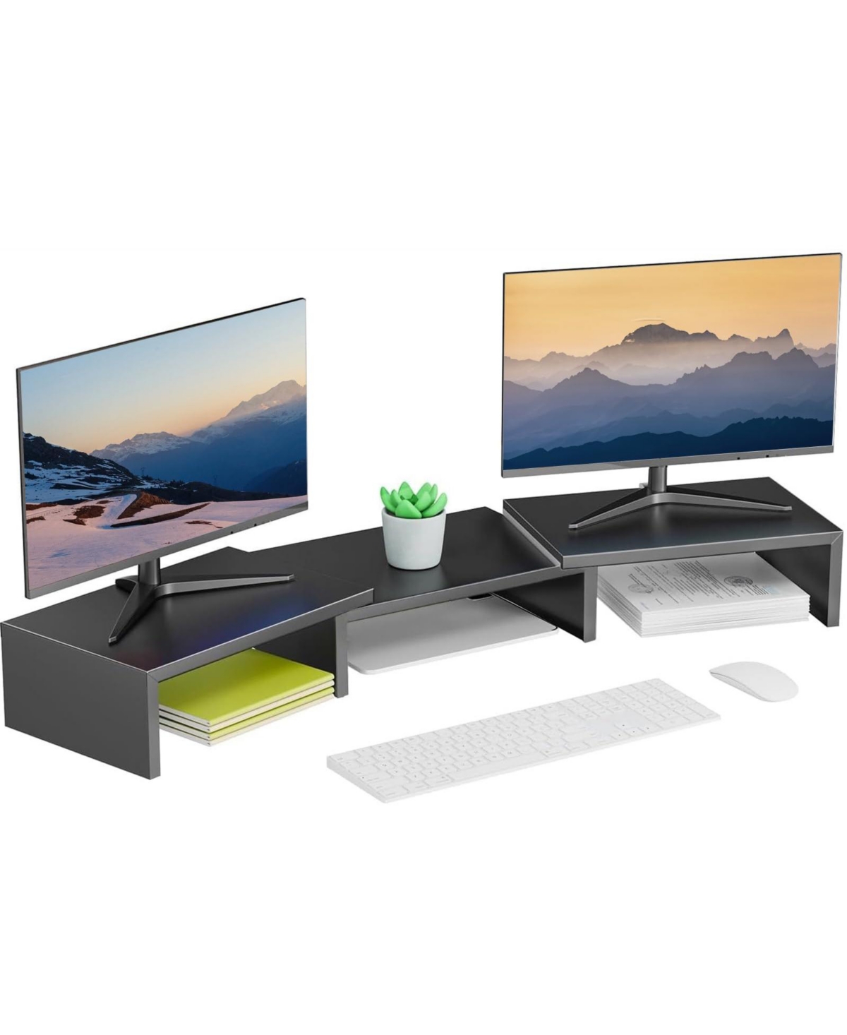 Click here for Gnuadz Dual Monitor Stand Metal Riser Desktop Orga... prices