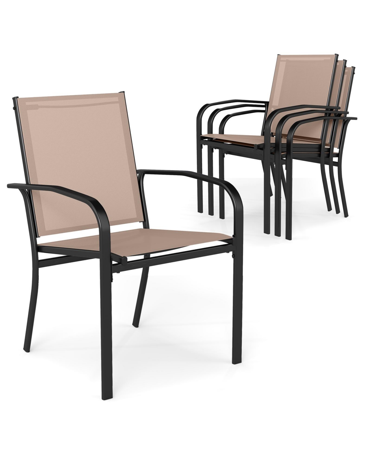 Click here for Sugift Outdoor Dining Chairs Set of 4 with High Ba... prices