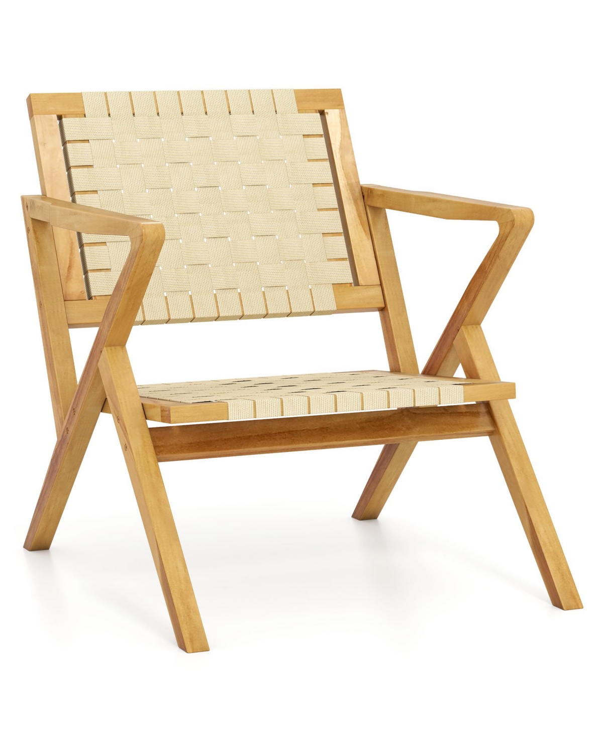 Click here for Sugift Outdoor and Indoor Teak Wood Patio Chair wu... prices