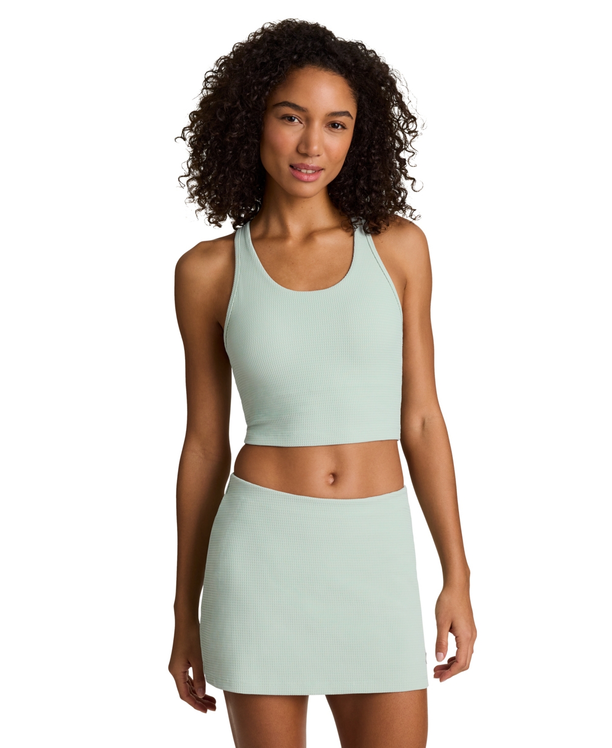 Click here for Reebok Womens Time Out Cropped Tank Top - Tranquil... prices