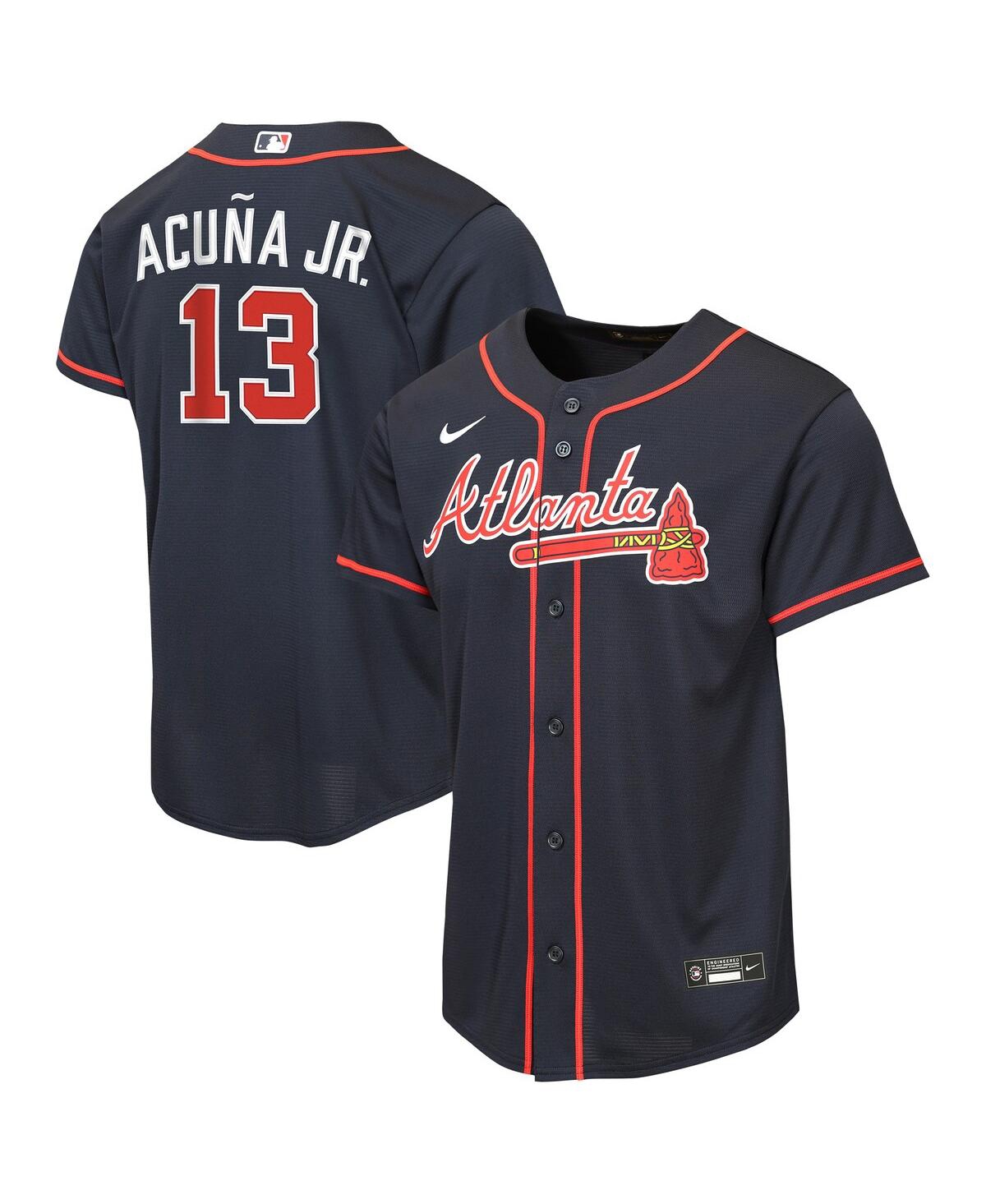 Click here for Nike Big Boys and Girls Ronald Acuna Jr. Navy Atla... prices