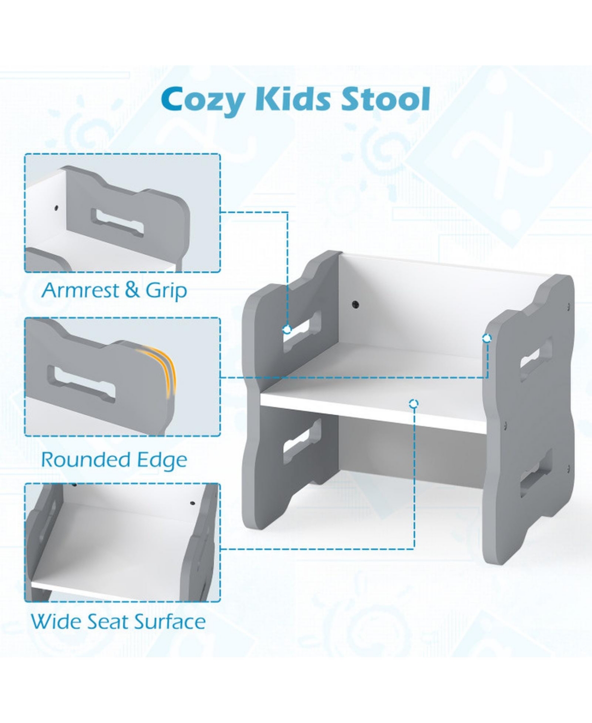 Click here for Gouun 3-Piece Toddler Activity Table Set with 2 Ne... prices