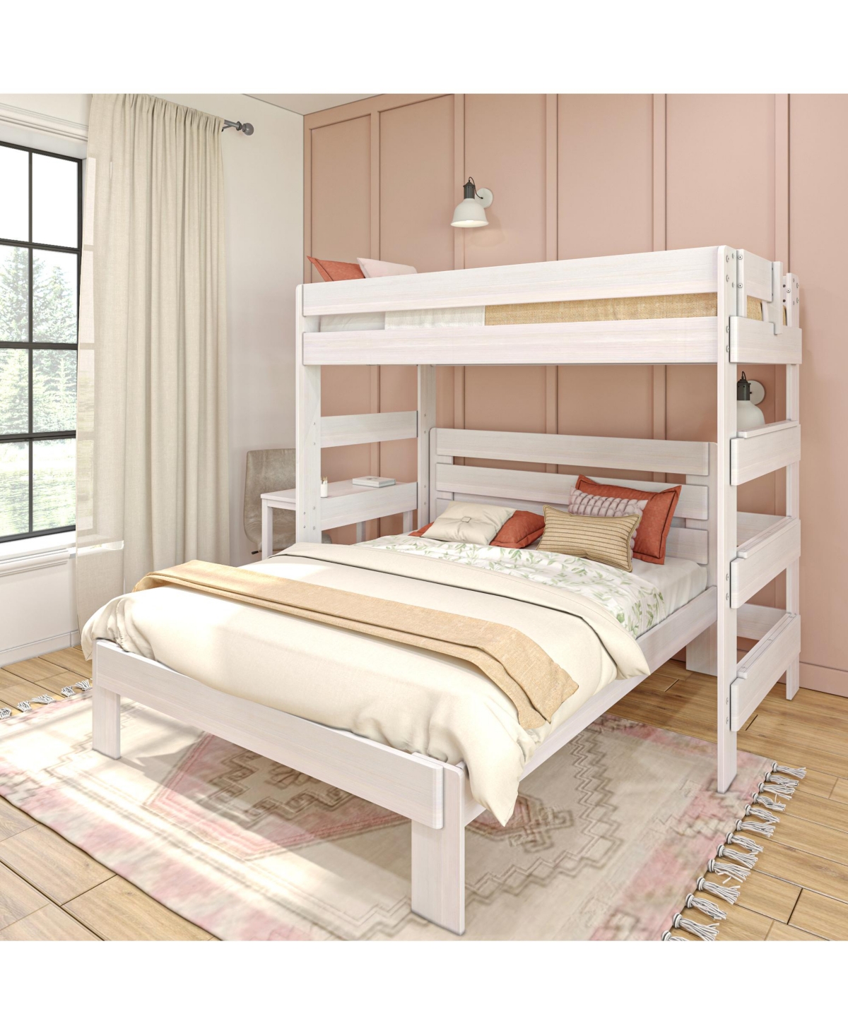 Click here for Max and Lily Farmhouse L-Shaped Bunk Bed with Desk... prices