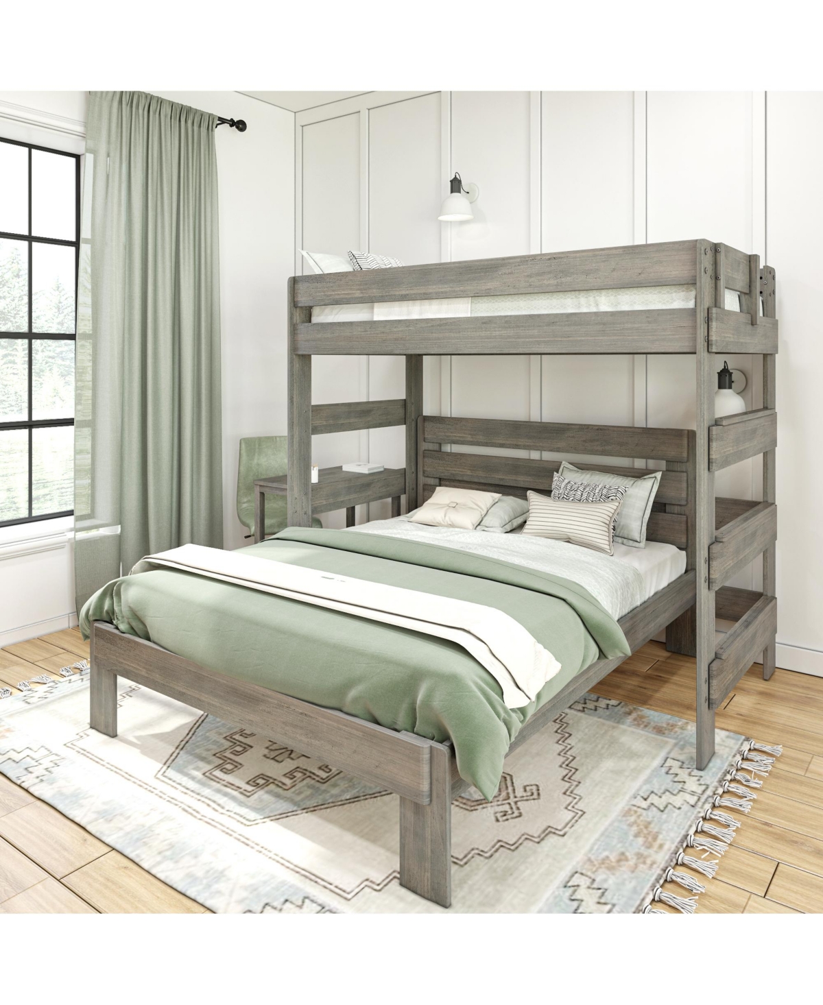 Click here for Max and Lily Farmhouse L-Shaped Bunk Bed with Desk... prices