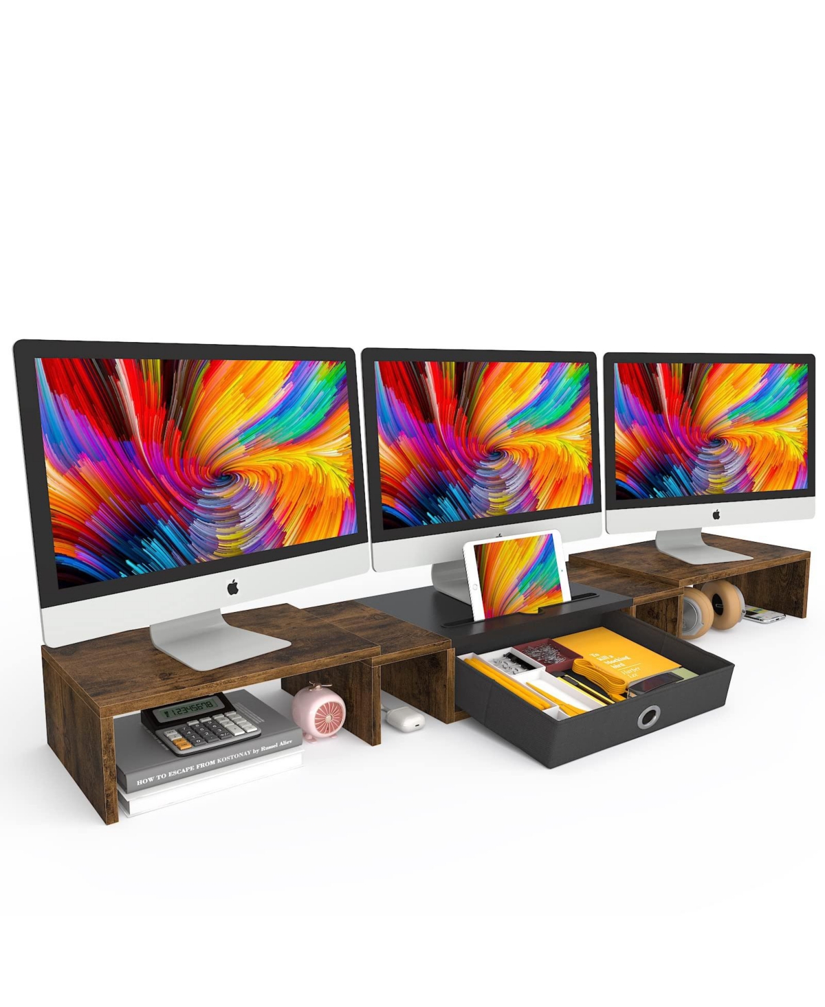 Click here for Gnuadz Monitor Stand Riser With Drawer Adjustable... prices