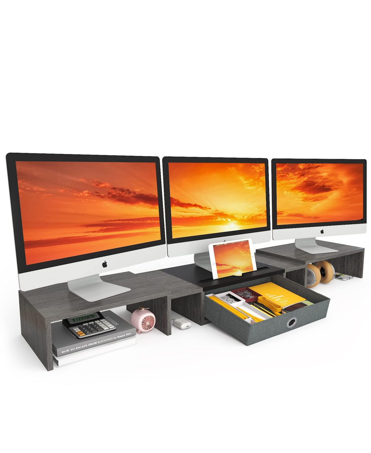 Click here for Gnuadz Monitor Stand Riser With Drawer Adjustable... prices