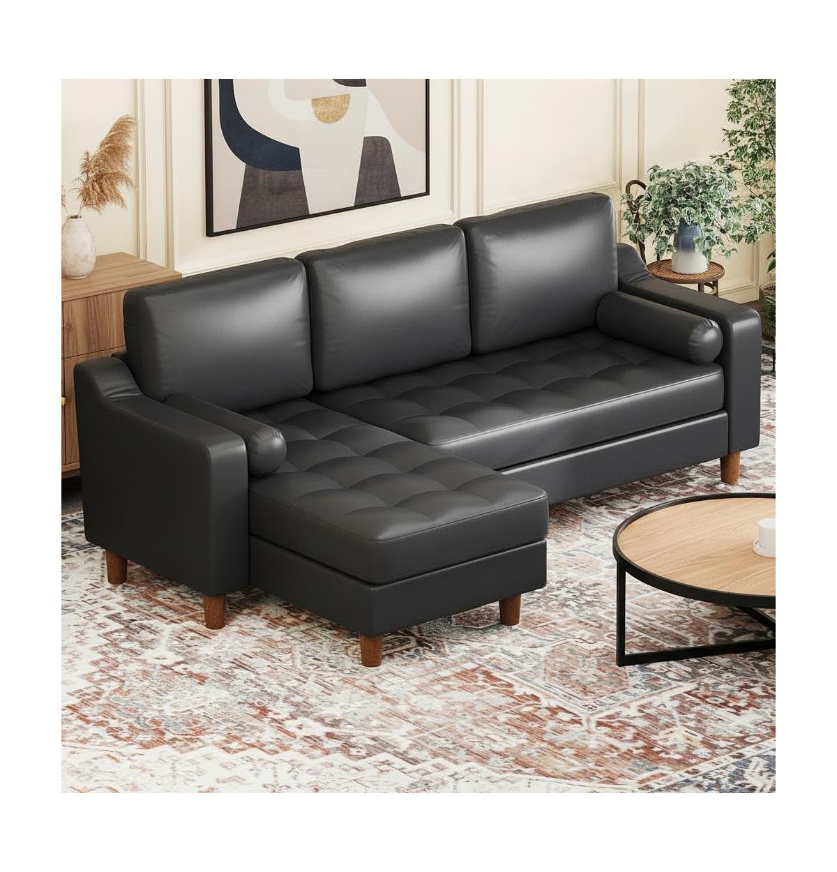 Click here for gaomon L-shape sectional sofa with convertible cha... prices