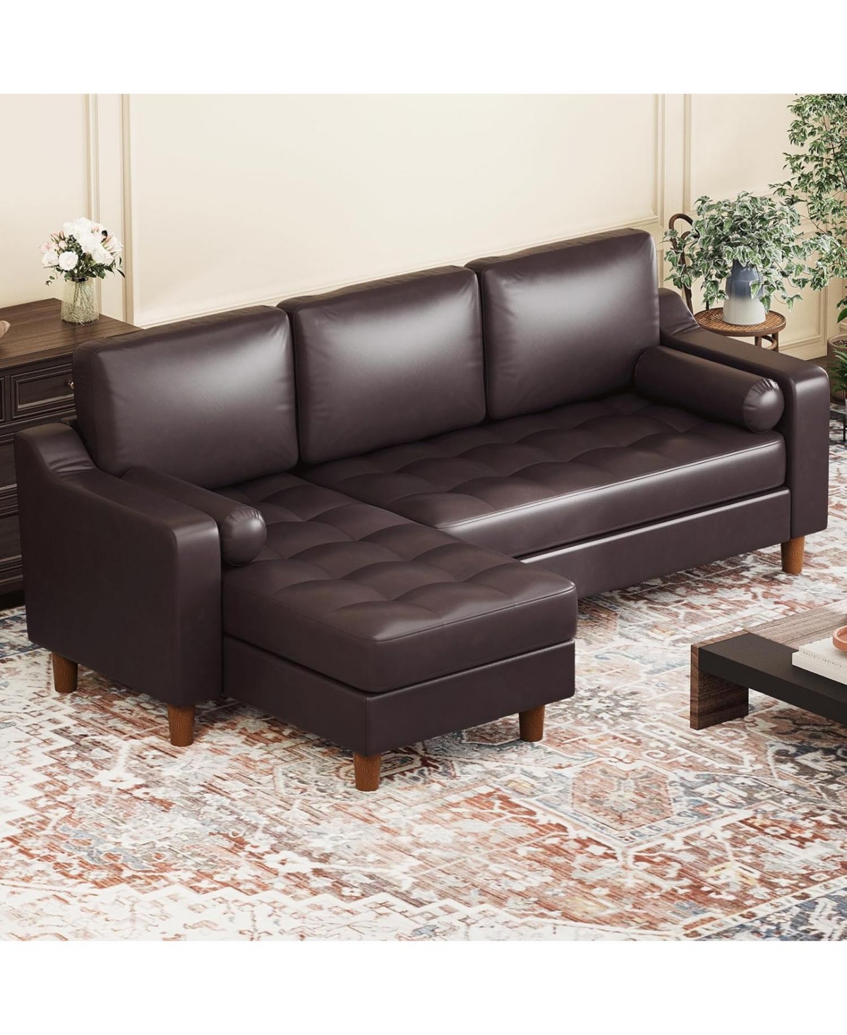 Click here for gaomon L-shape sectional sofa with convertible cha... prices