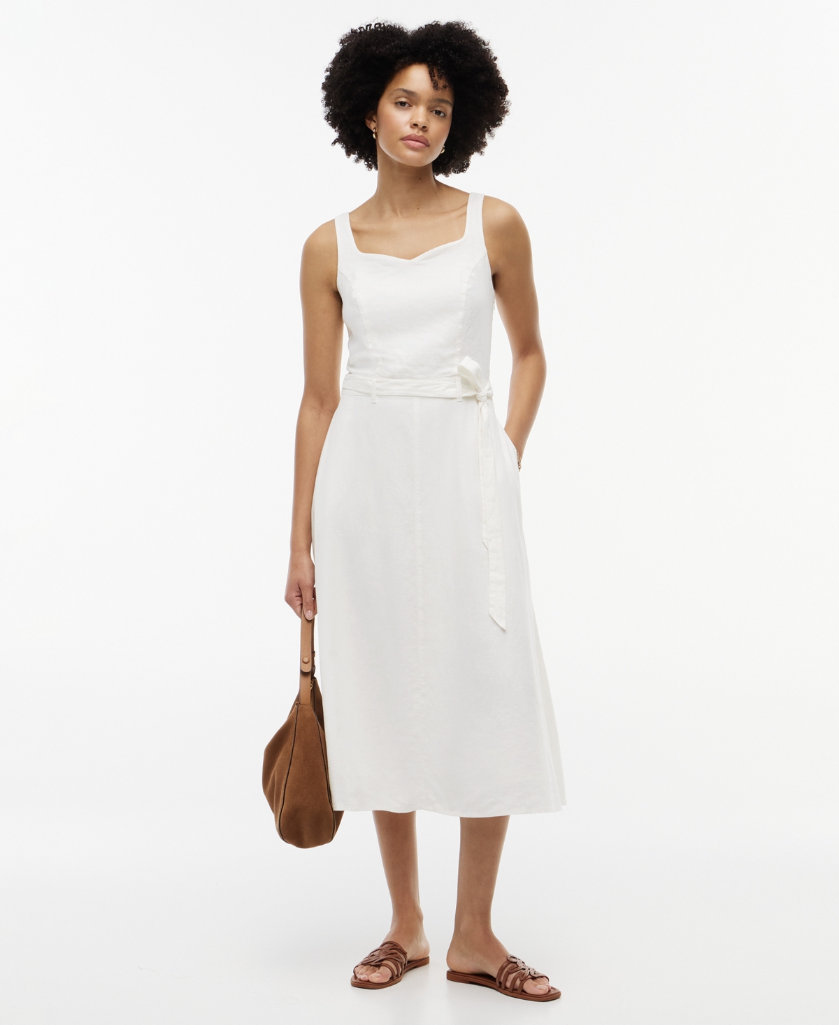 Click here for Tommy Hilfiger Womens Belted Sleeveless Midi Dress... prices