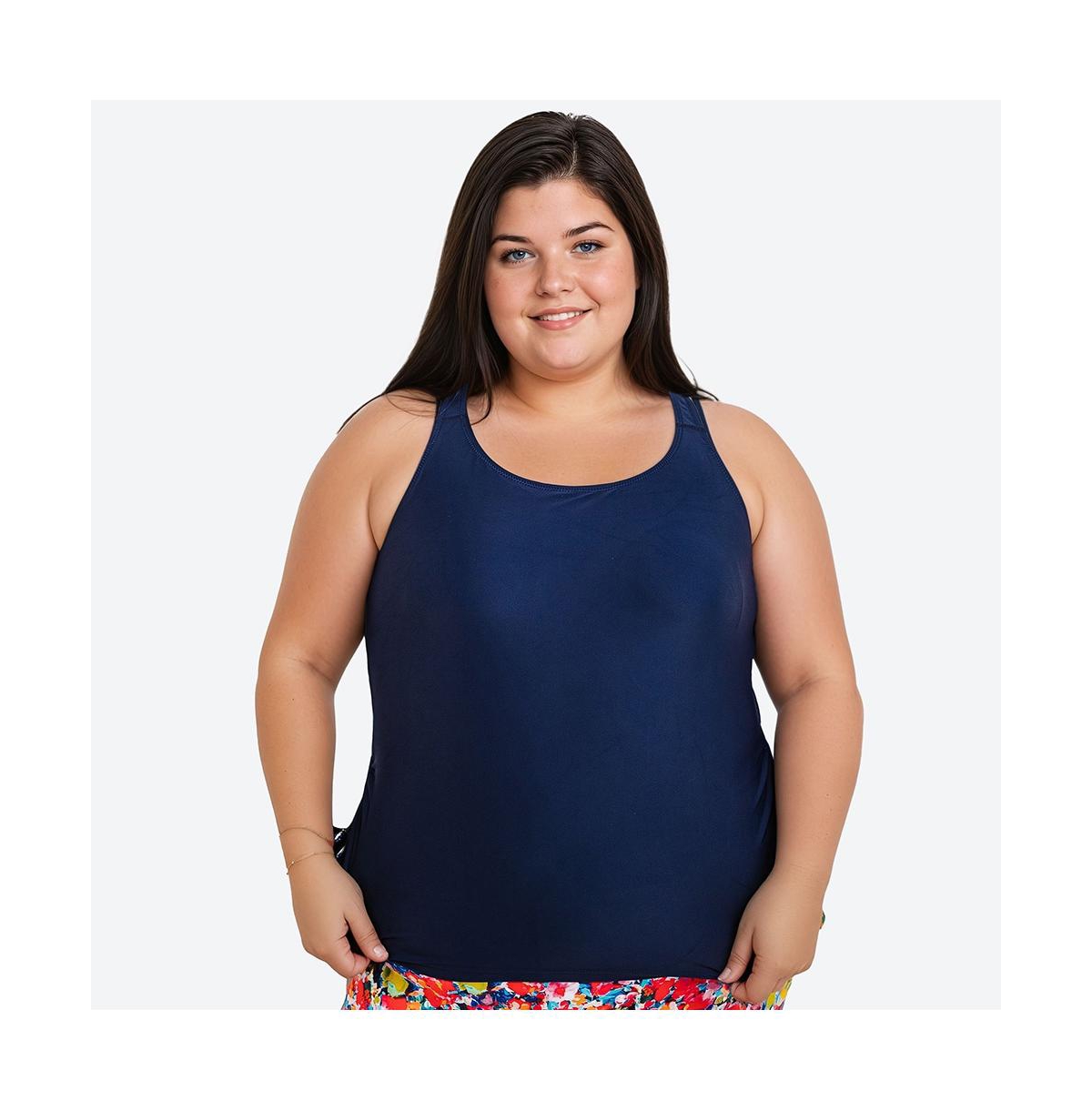 Click here for Calypsa Plus Size Maya Tankini Swim Top With Remov... prices