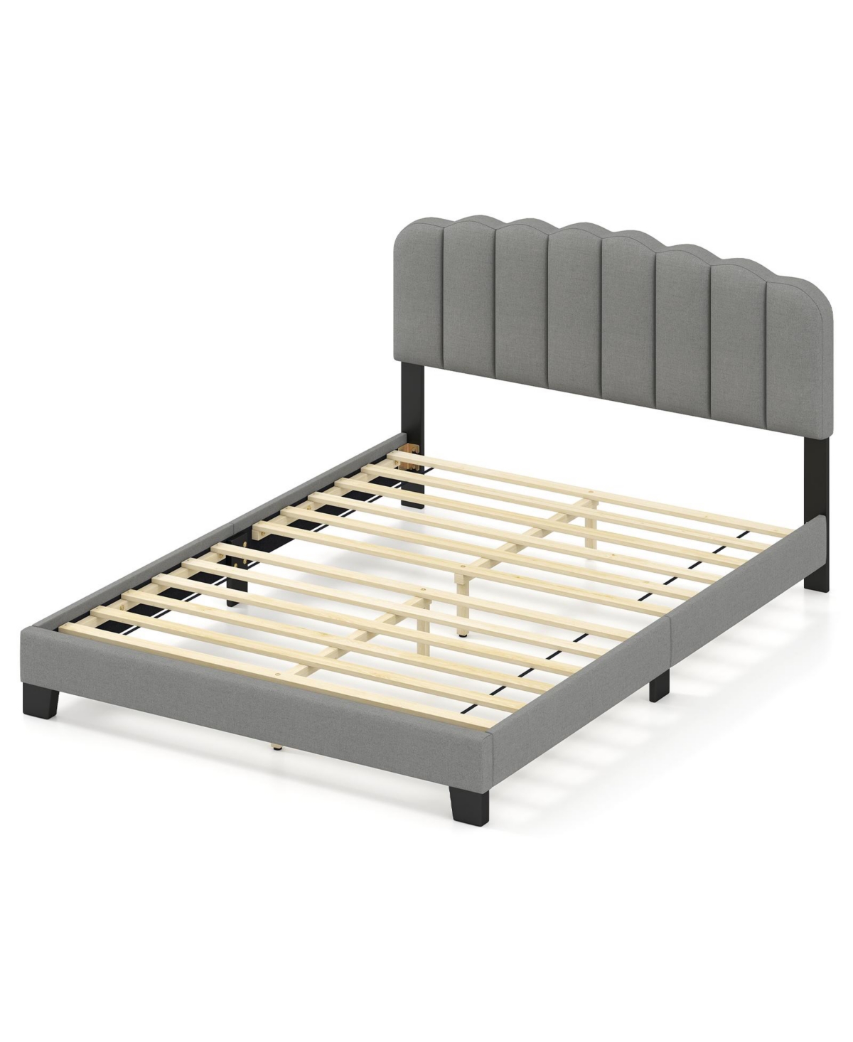 Click here for Sugift Queen Size Bed Frame with Adjustable Scallo... prices