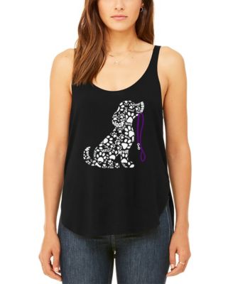 LA Pop Art Women's Dog Leash Premium Word Art Flowy Tank Top - Macy's