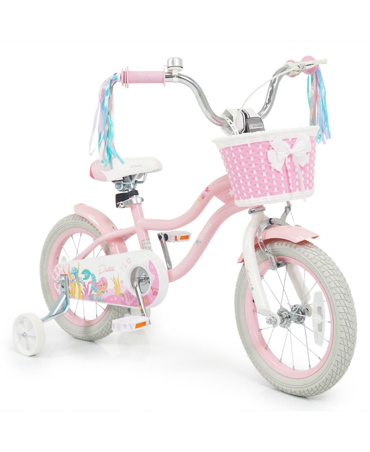 Click here for Slickblue Adjustable Kids Bike with Front Basket a... prices