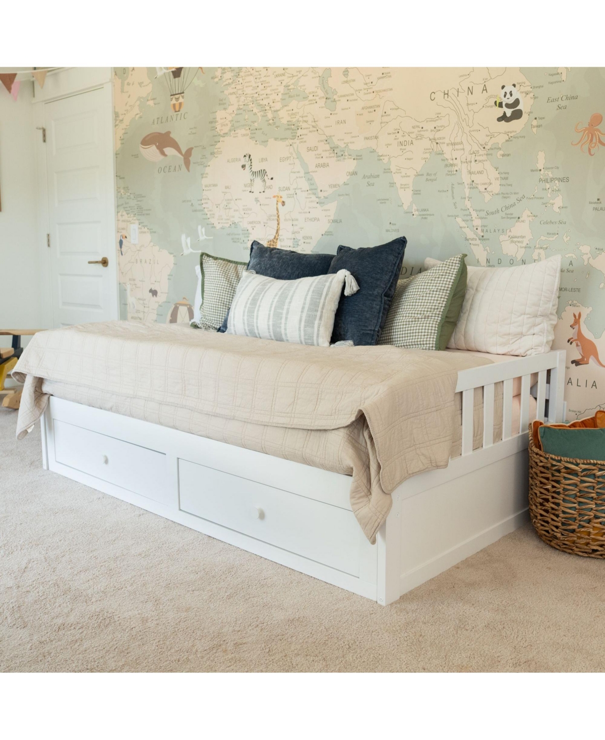 Click here for Max & Lily Elizabeth Bed with Storage Drawers - Wh... prices