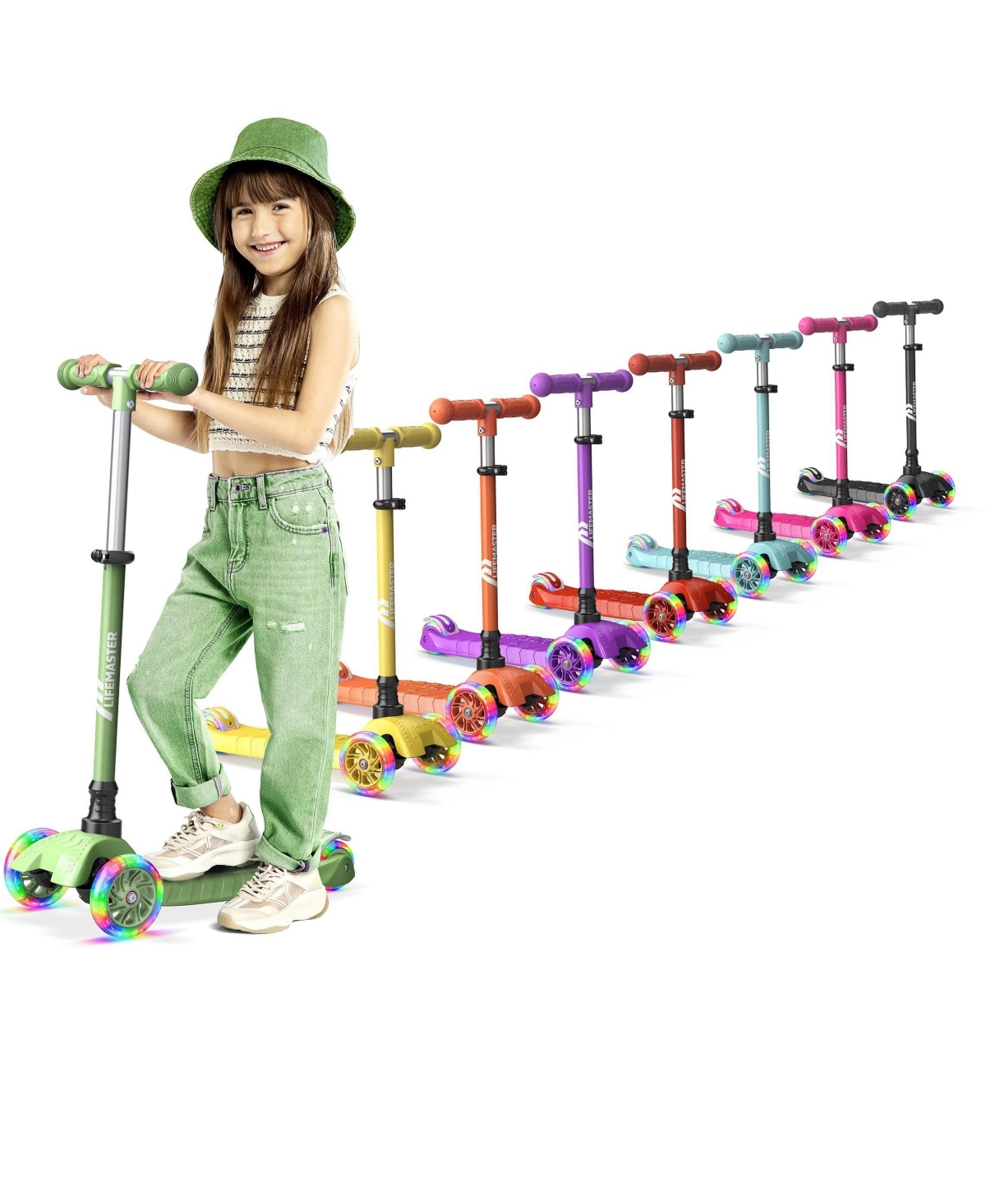 Click here for Lifemaster Mini 3-Wheel Kids Scooter with Led Whee... prices