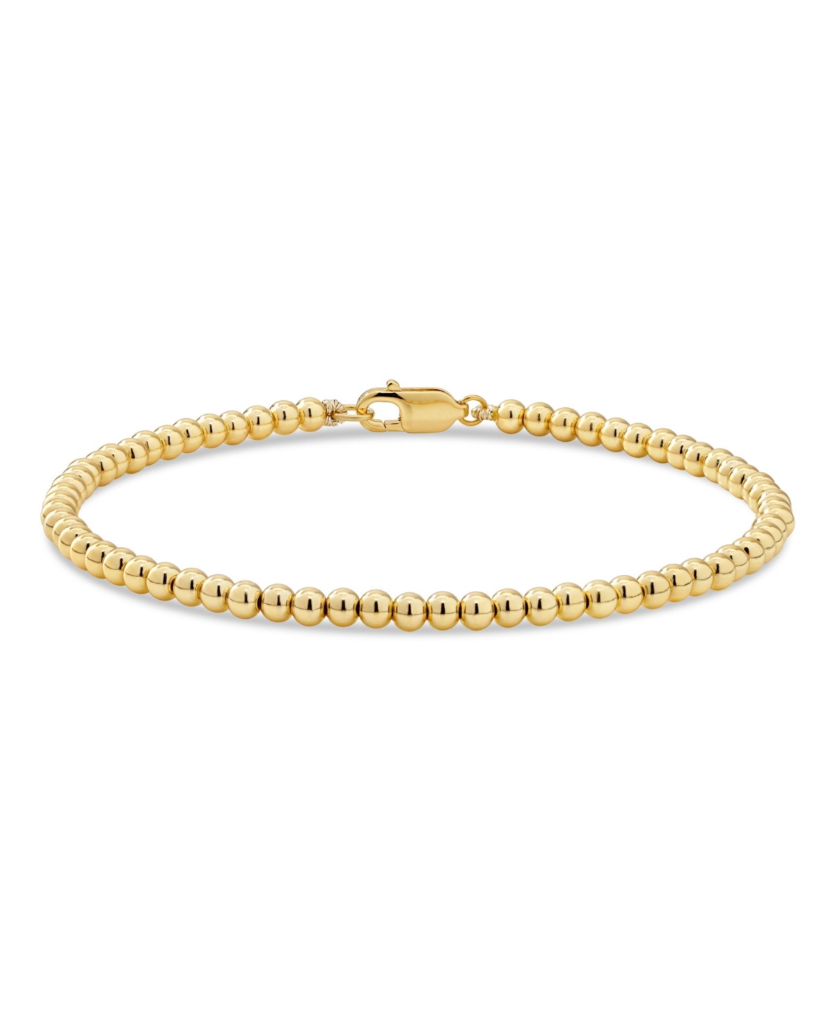 Click here for Devata 3mm Beaded Ball Chain Bracelet in Gold Plat... prices