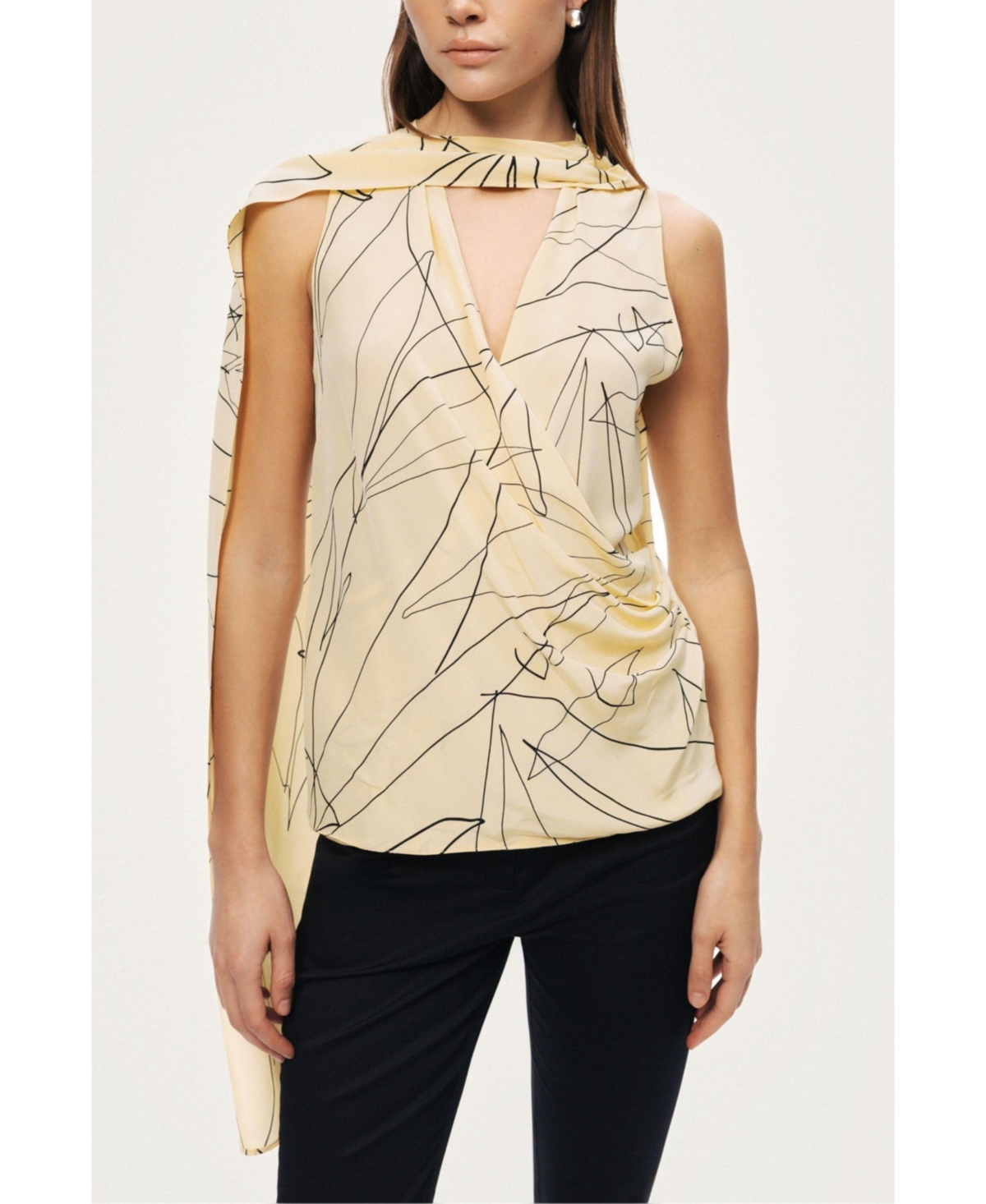 Click here for Nocturne Womens Shawl Detail Blouse - Multi-colore... prices