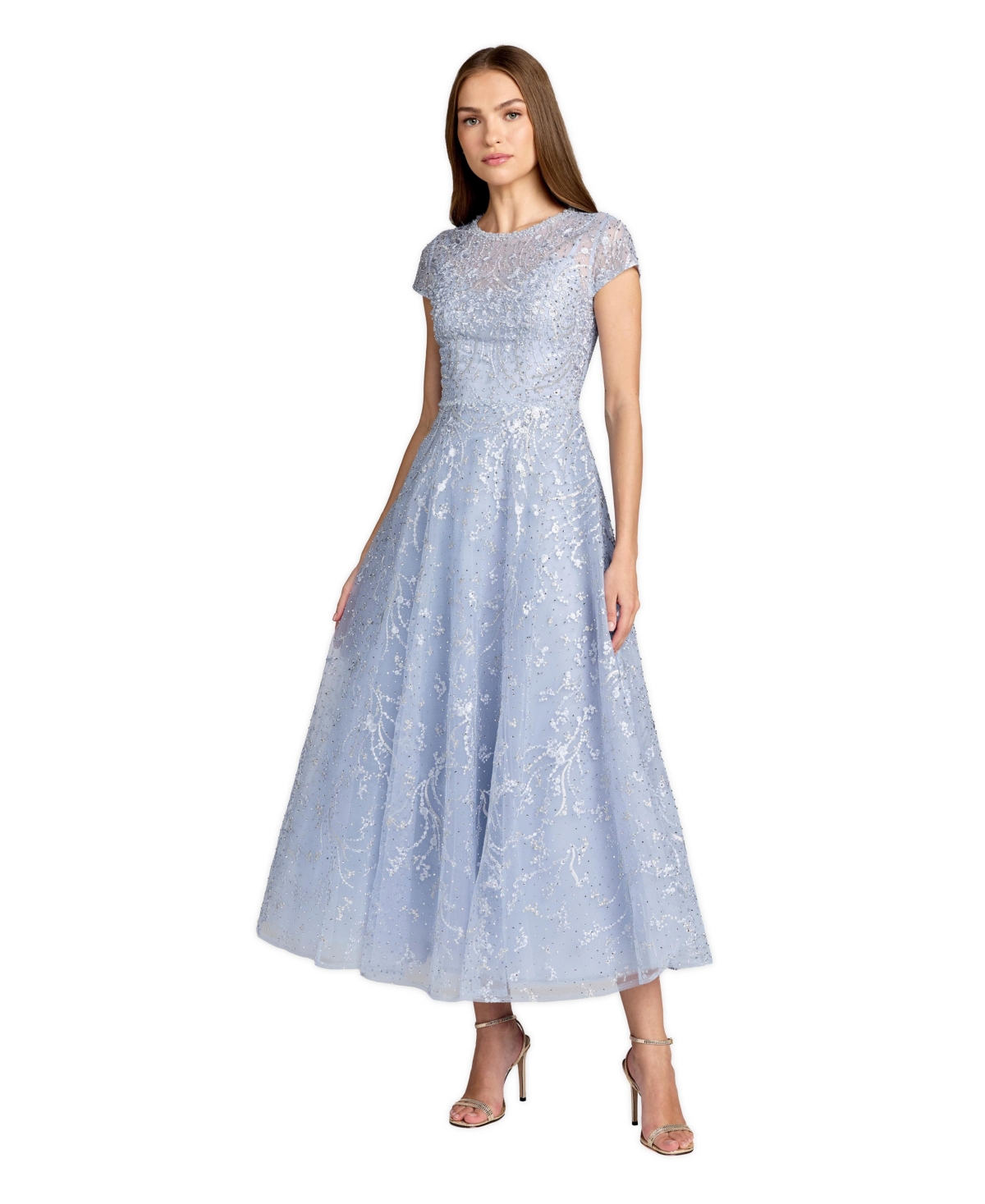 Click here for Mac Duggal Womens Embellished High Neck Cap Sleeve... prices
