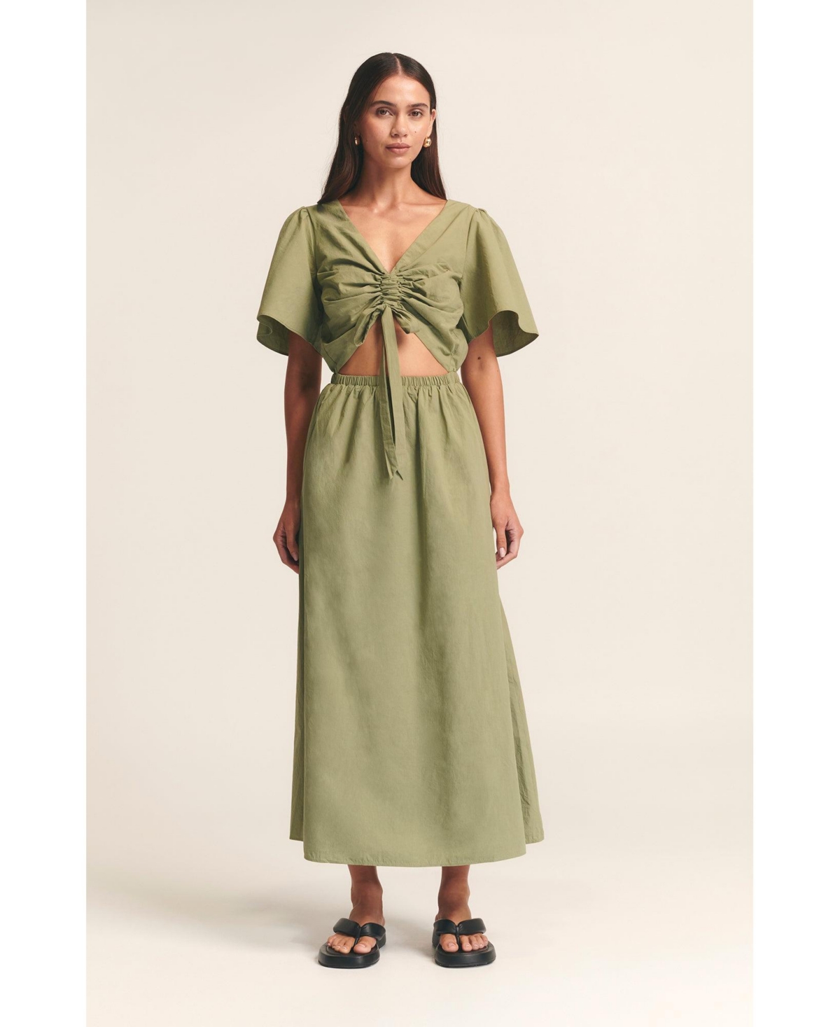 Click here for St Mrlo Womens Bobbie Midi Dress - Palm leaf prices